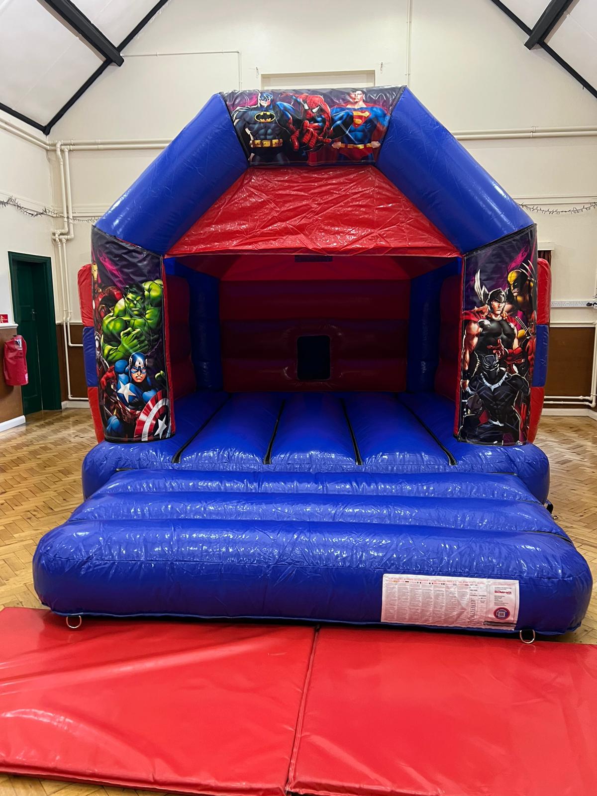 15x11 Red And Blue Castle Selectable Theme Bouncy Castle Hire In 15x11-red-and-blue-castle-selectable-theme-bouncy-castle-hire-in