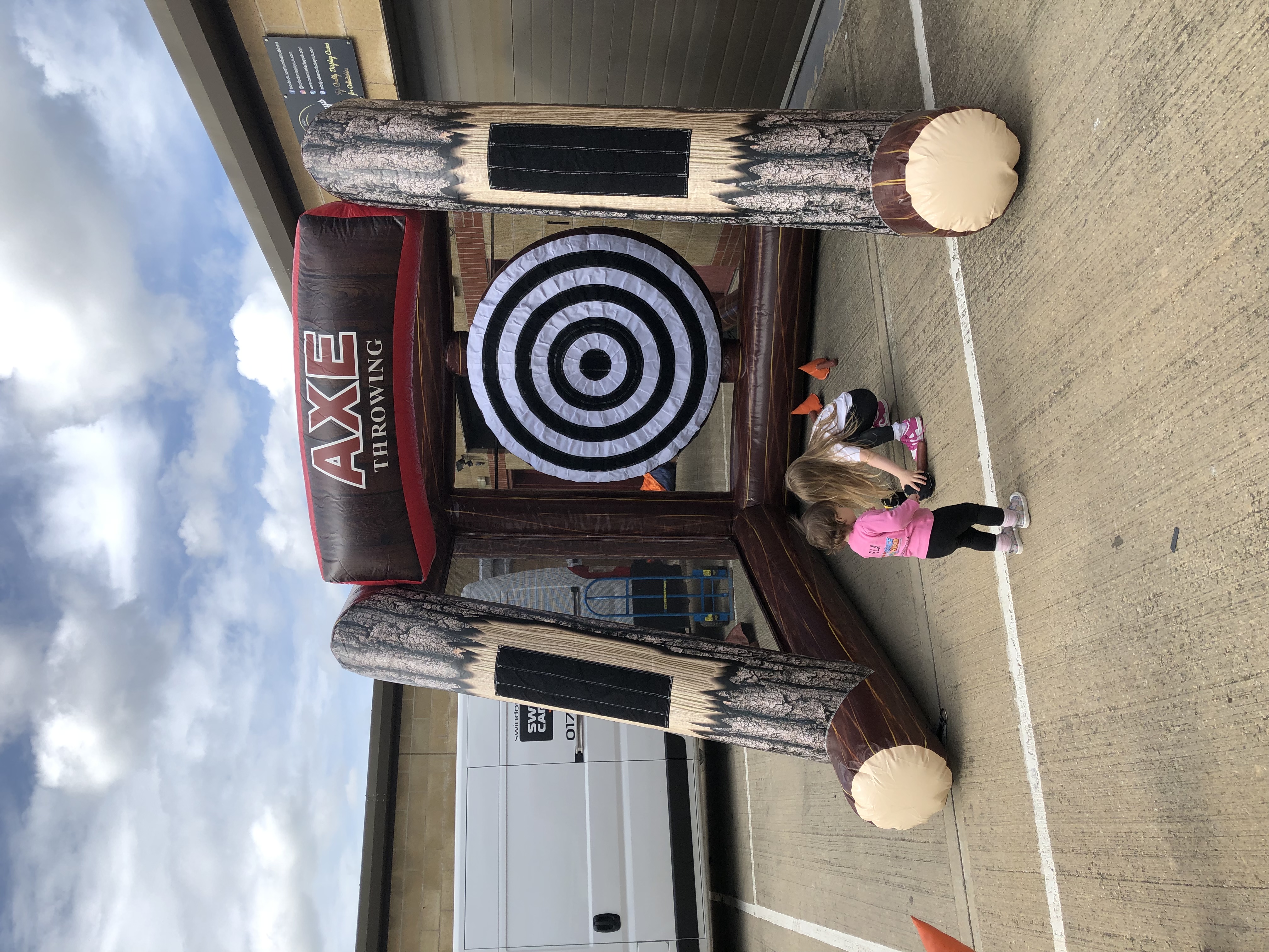 Inflatable axe throwing 🪓 - Bouncy Castle hire Wiltshire Swindon ...