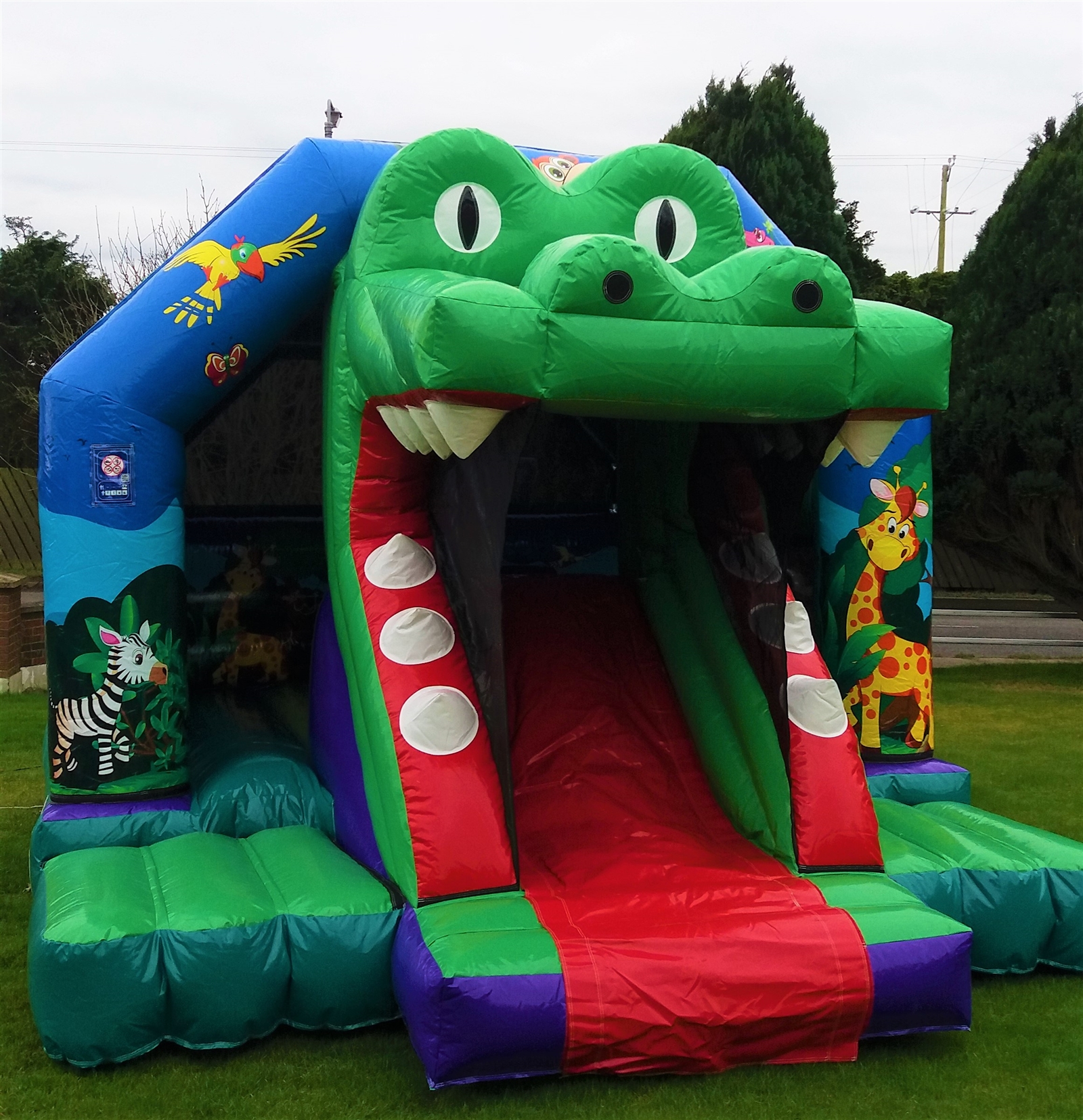 14ft x 18ft Croc Combi Castle - Bouncy Castle Hire, Inflatable Game ...