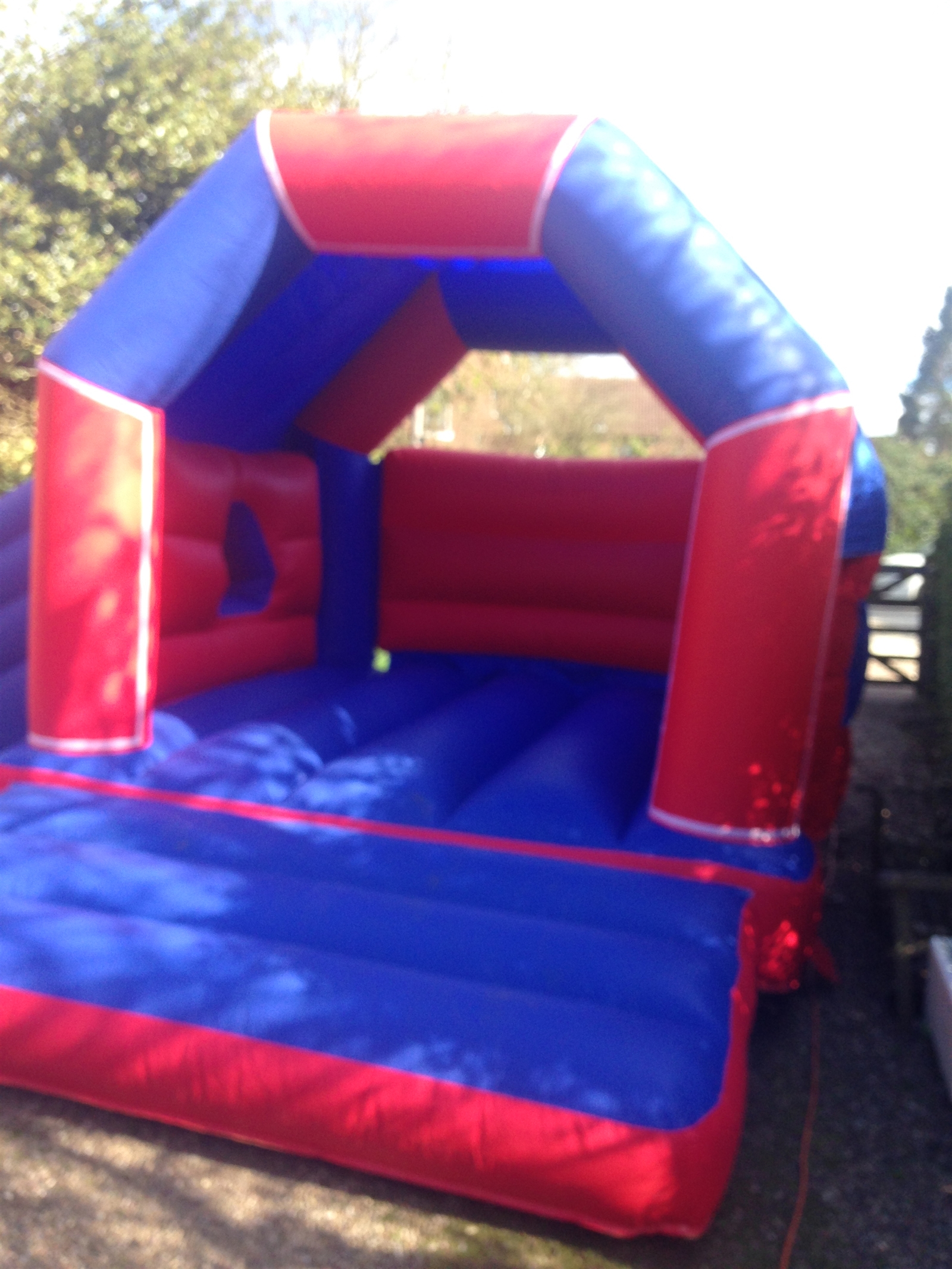 15 x 16 Blue and Red Bouncy Castle Slide Combo - Bouncy Castle Hire in ...