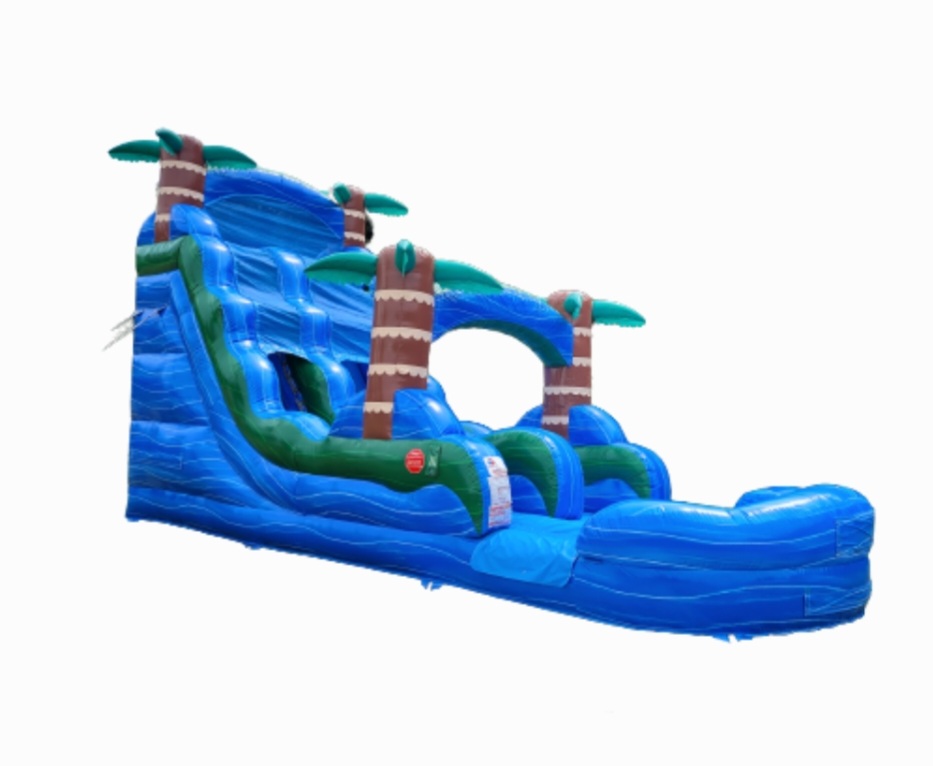 18ft Blue Hurricane Slide - Rental in Alabama | Party Plus Rentals