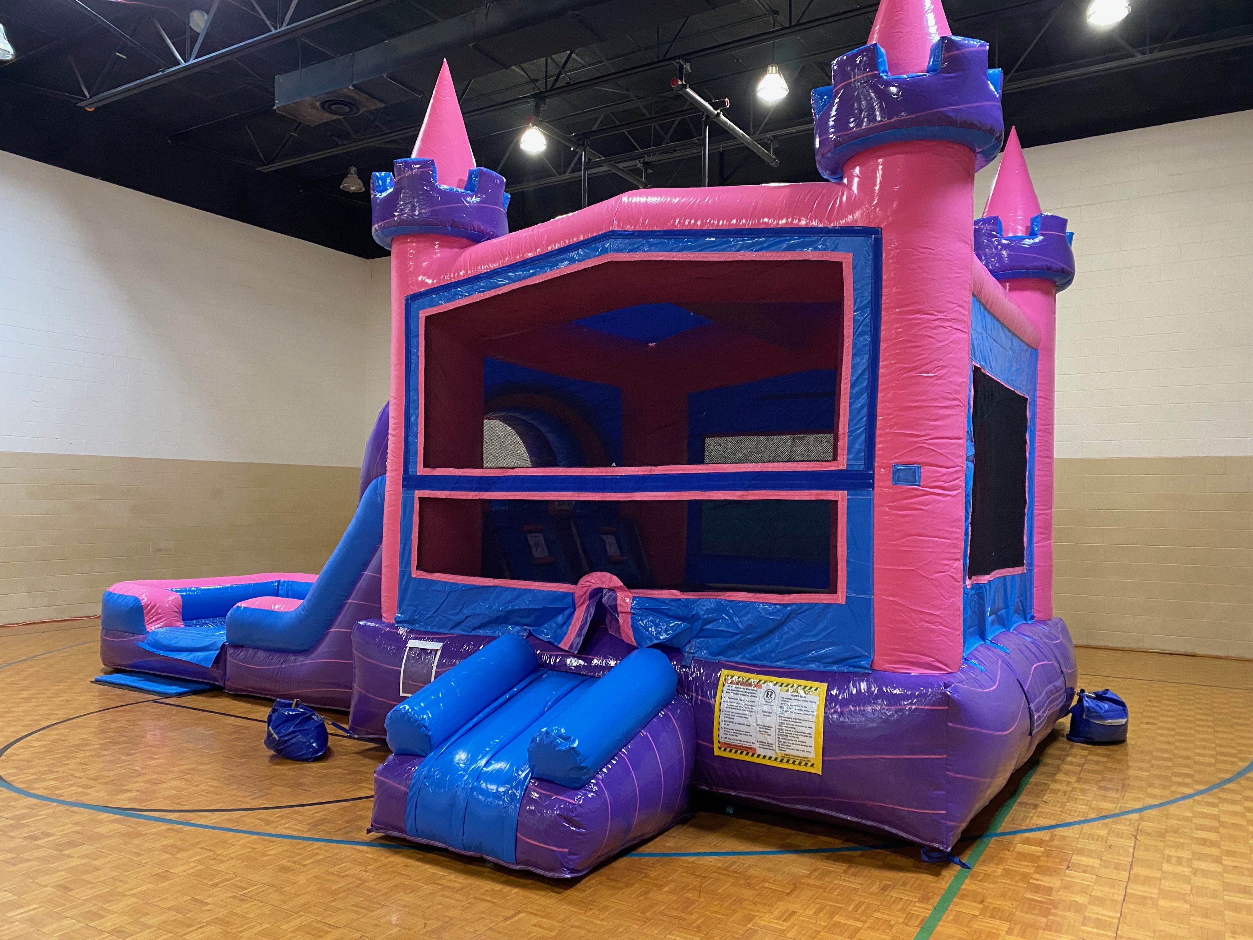 Princess Castle - Dual Slide Combo (wet or dry) - Inflatable Bounce ...
