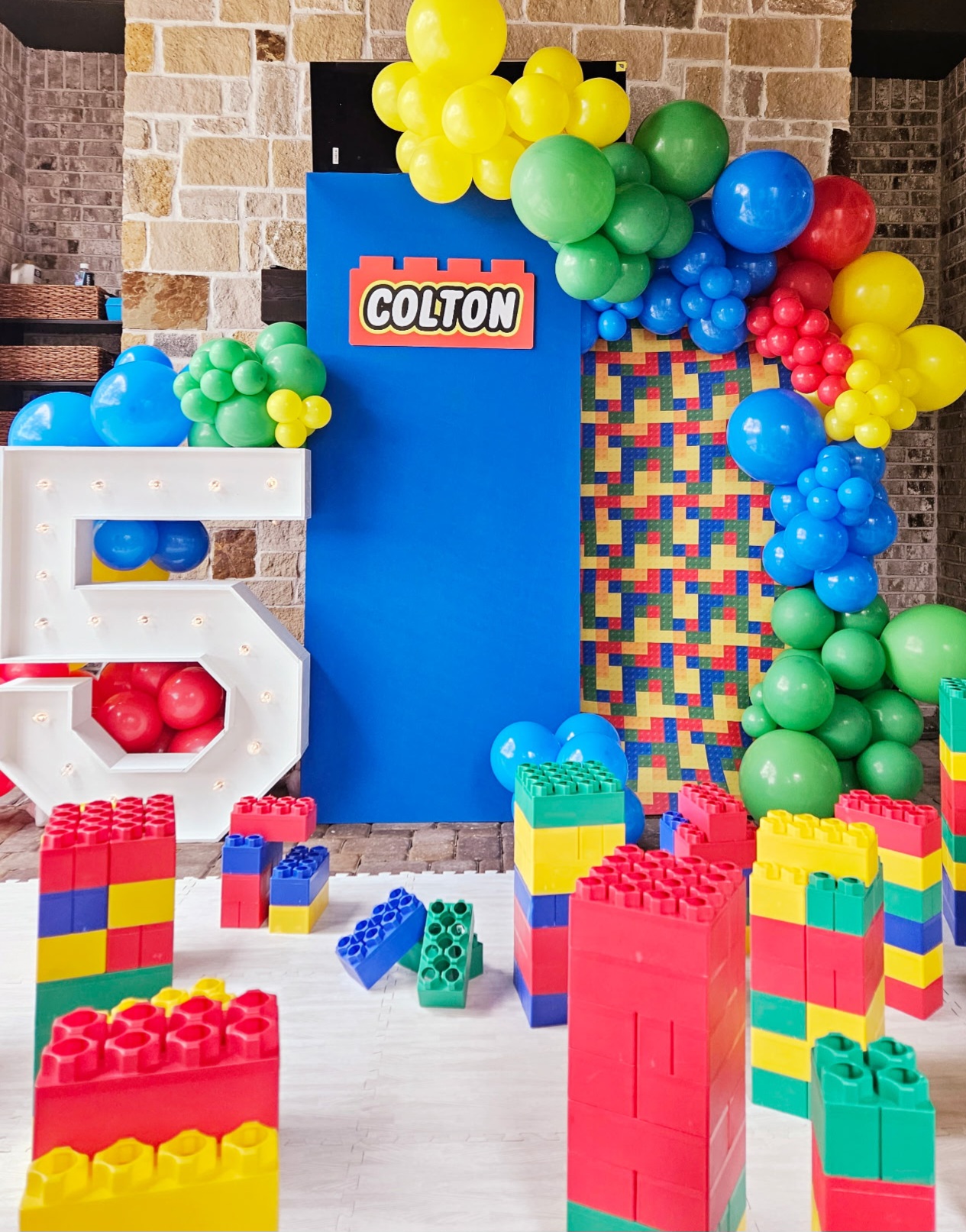 Giant Lego Themed Block Party Rental in Houston | Toddler Play Zone