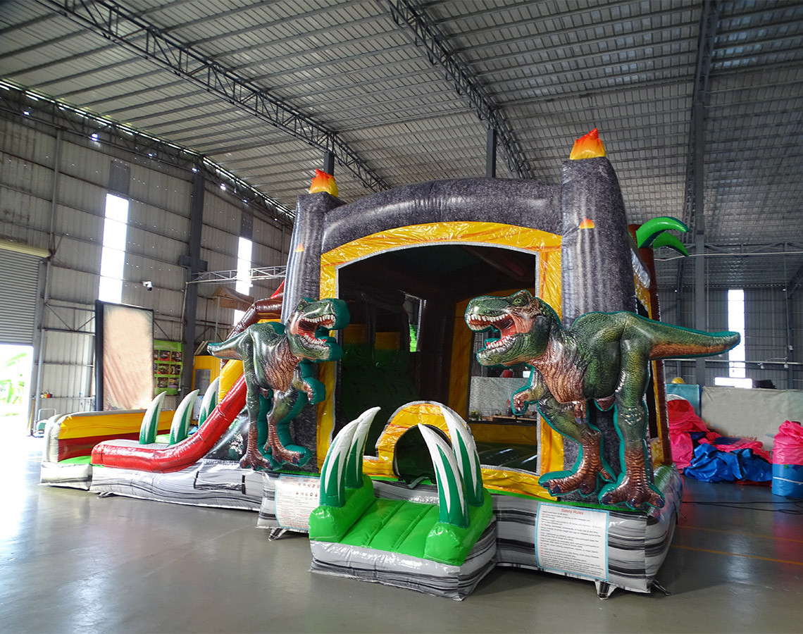 Unleash Adventure with Bounce House Kingz - Lava Raptor Wet/Dry Combo