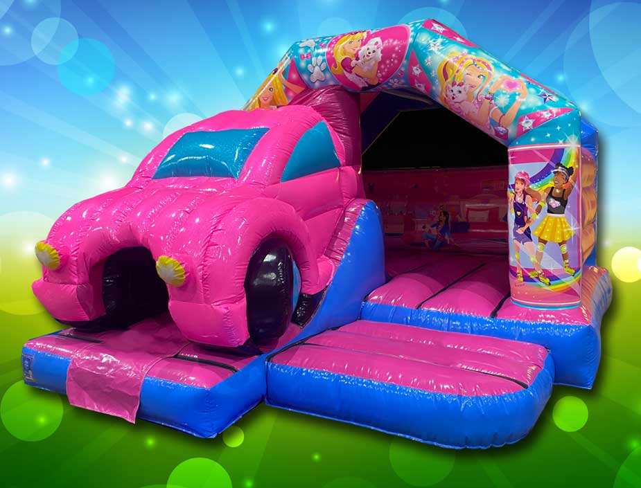 barbie bouncy castle with slide - Hire in north east of east | Candy ...