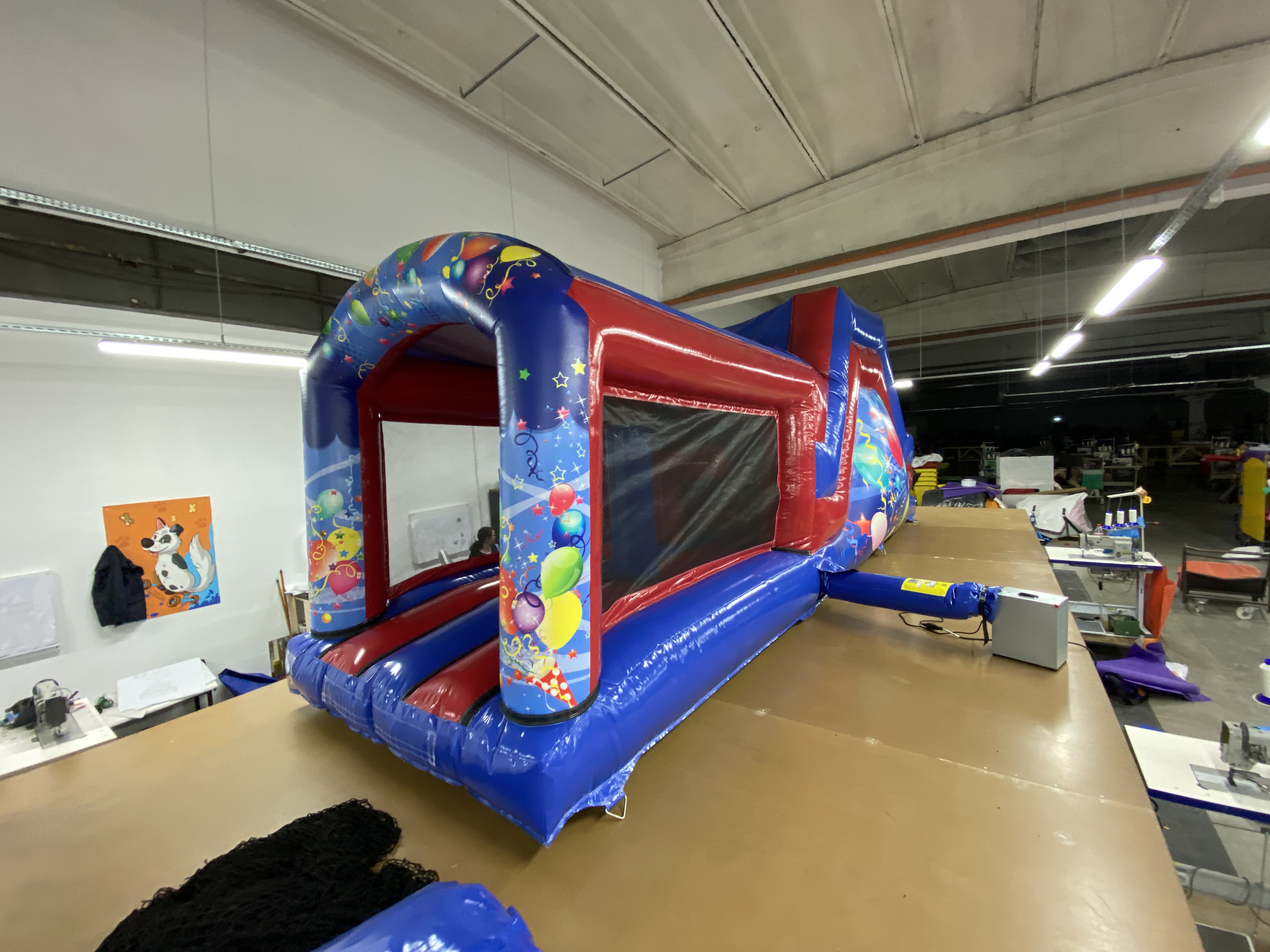 28’x10’ Balloon theme fun run bouncy castle - Bouncy Castle Hire in ...