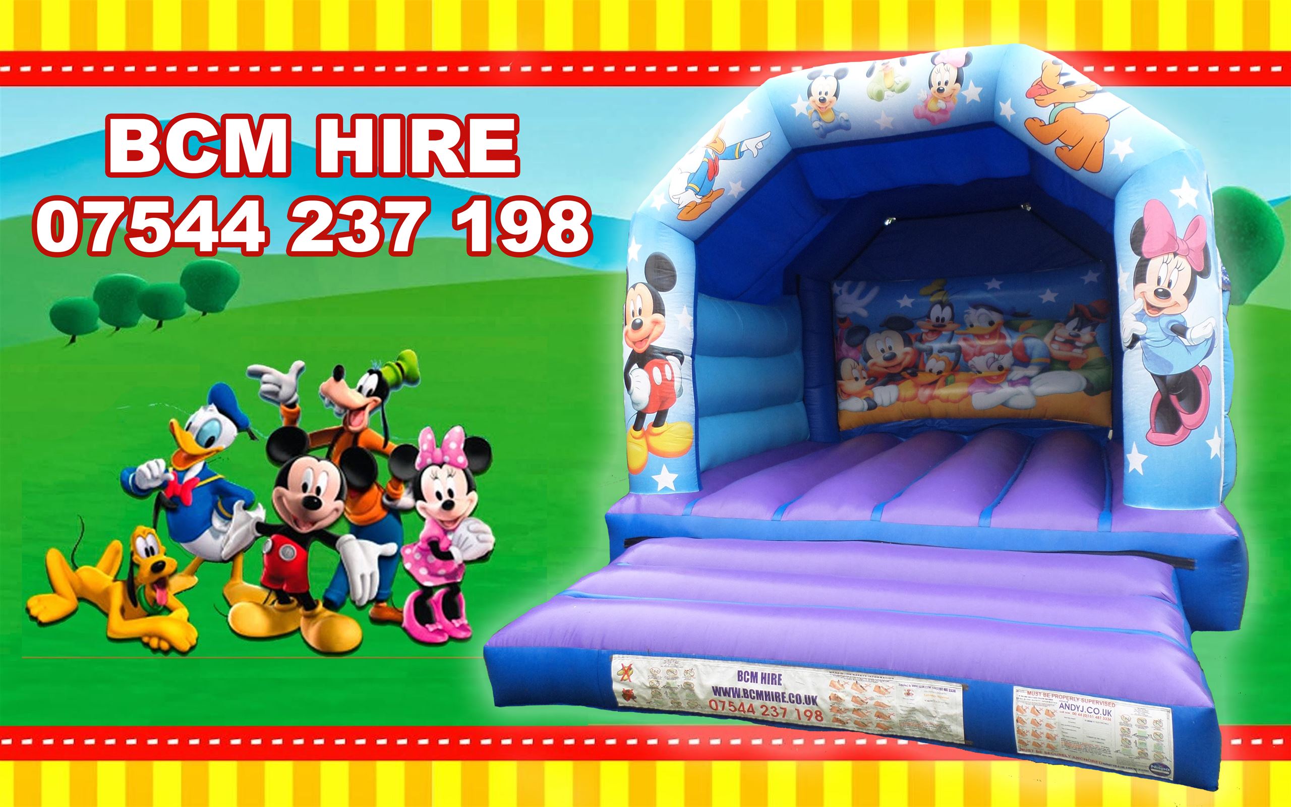 Mickey Mouse Clubhouse Bouncy Castle | Mickey Mouse Castle | BCM Hire