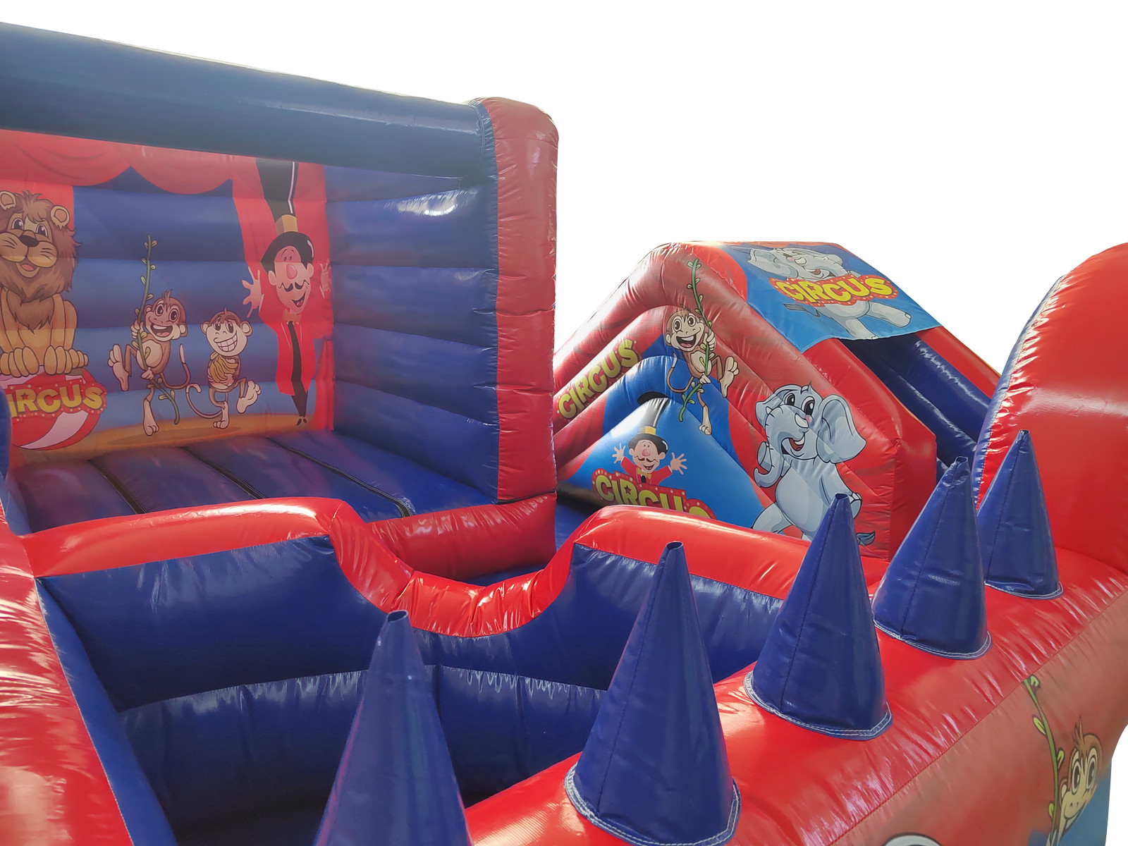 BBOL-116 - 15x15x6.5ft - Playpark - (Red & Blue Circus) - Bouncy Castle ...