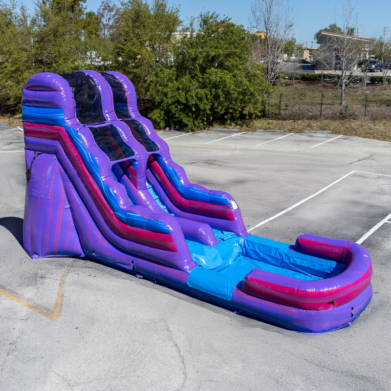 16ft Purplish Water Slide W/ XL Pool - Bounce House & Water Slide ...