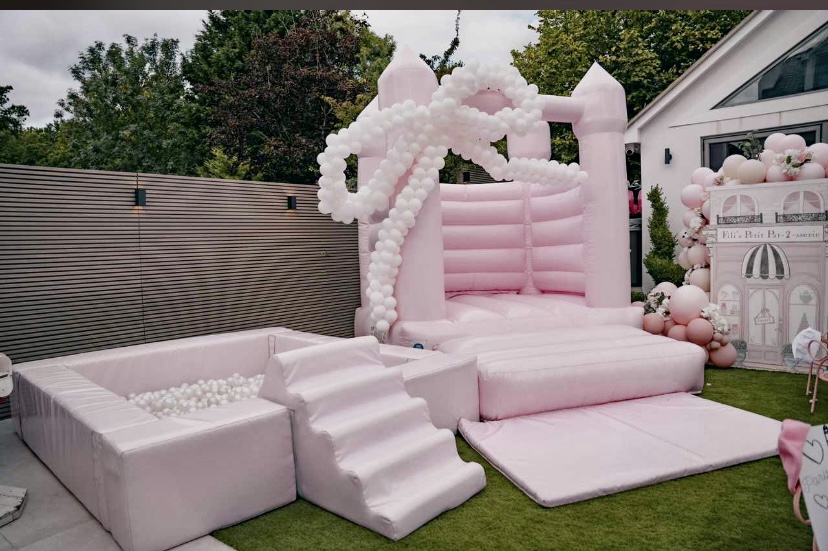 Pastel Pink Bouncy Castles, Inflatables & Soft Play Hire | Essex