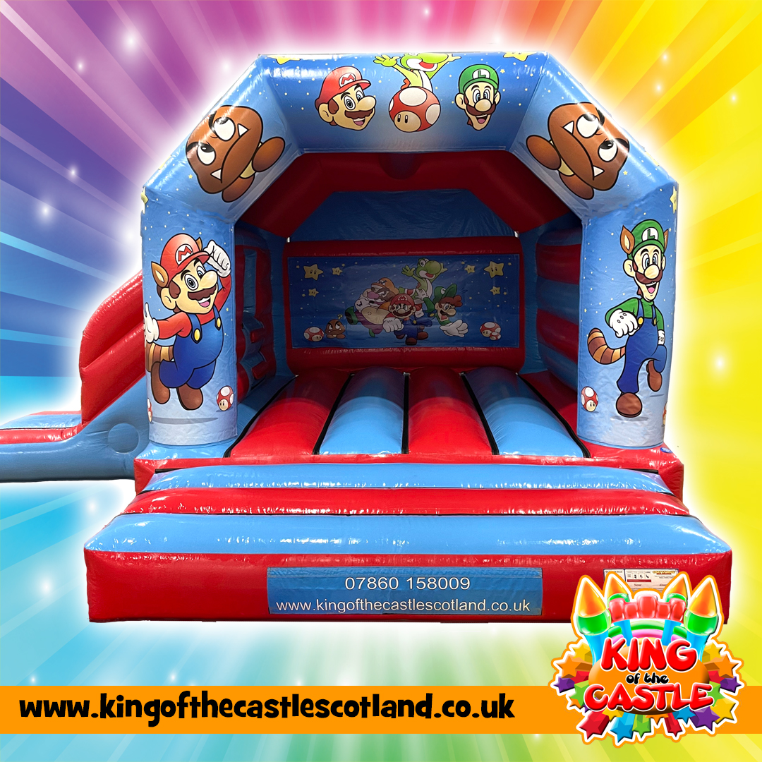 Super Mario Bouncy Castle with Slide - Bouncy Castle Hire | Disco Dome ...