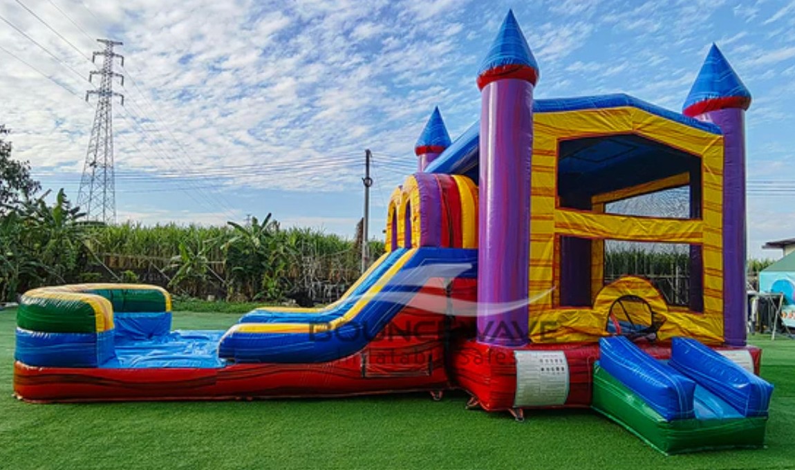 Marble Dual Lane Bounce House Slide - Bounce House Rental in Albany ...
