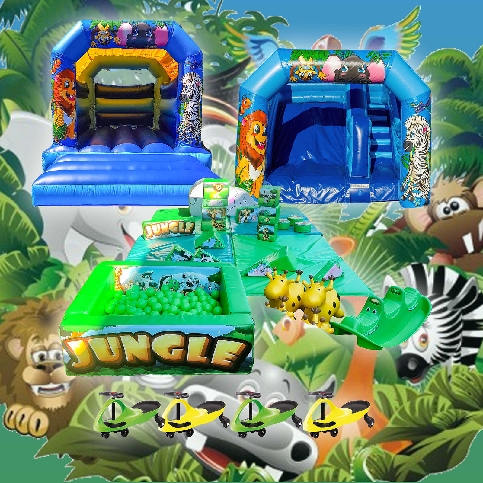 Jungle Duo Mega Package - Bouncy Castle & Soft Play Hire in Eastbourne ...