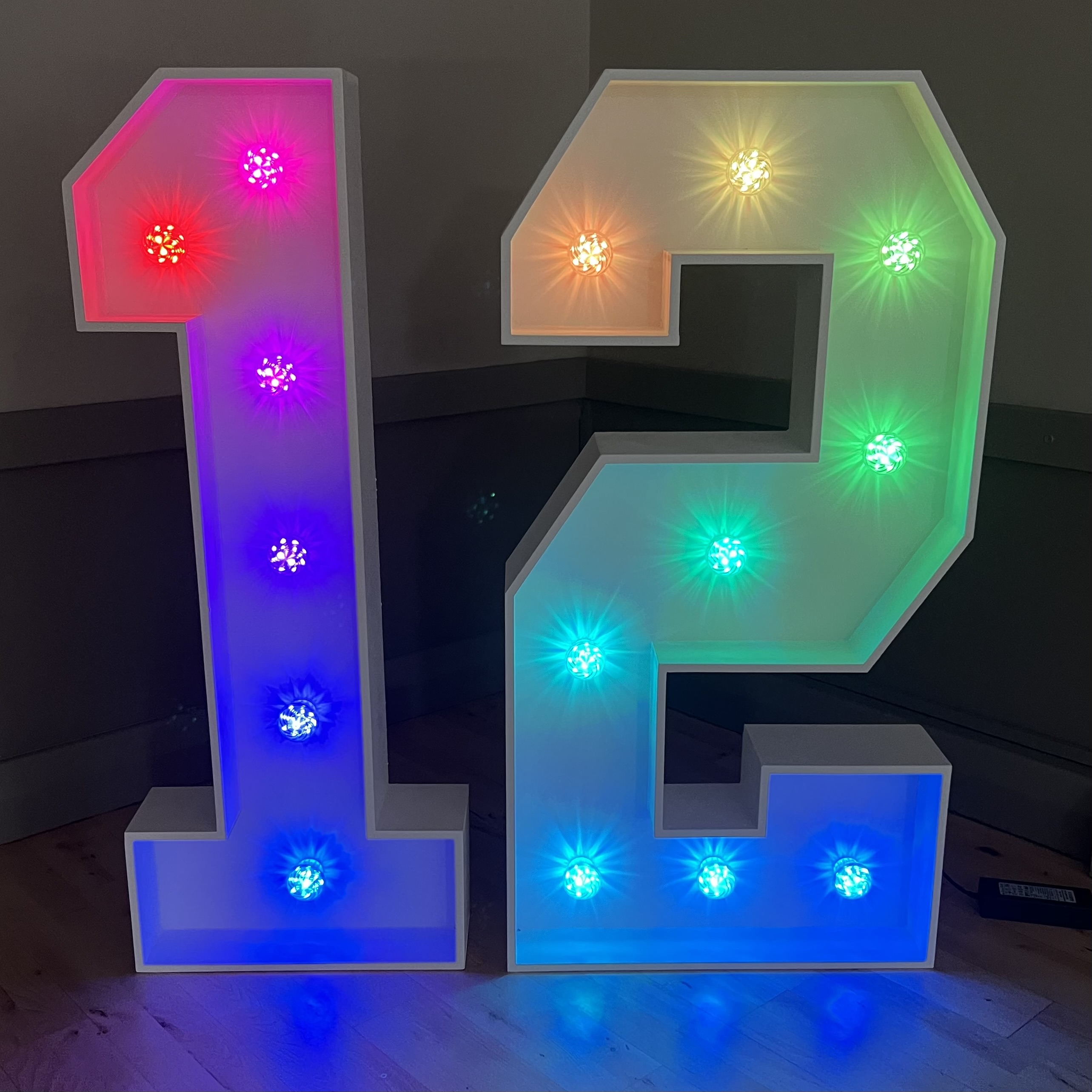 4ft Light-Up LED Numbers - Bouncy Castle Hire in Crowborough, Tunbridge ...