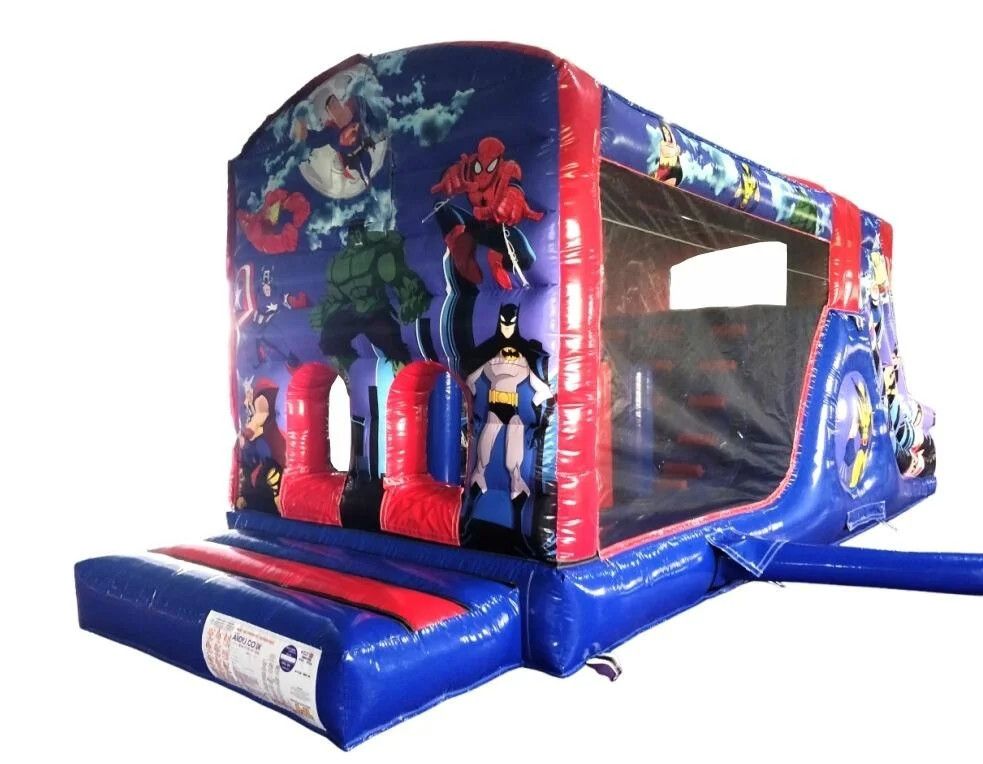 30ft x 9ft Superheros obstacle course - Bouncy Castle & Soft Play Hire ...