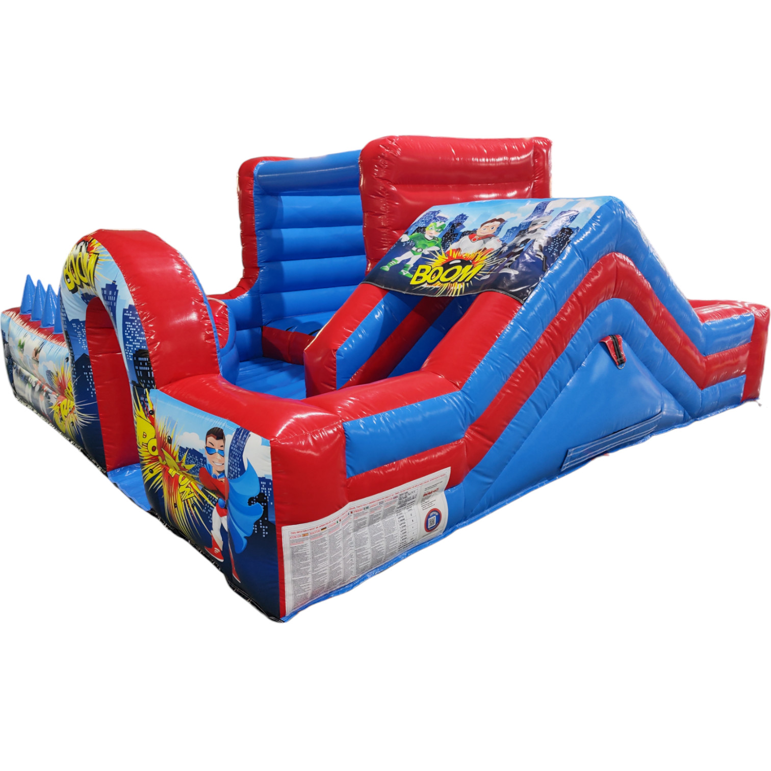 BBOL-116 - 15x15x6.5ft - Playpark - (Red & Light Blue Hero) - Bouncy ...