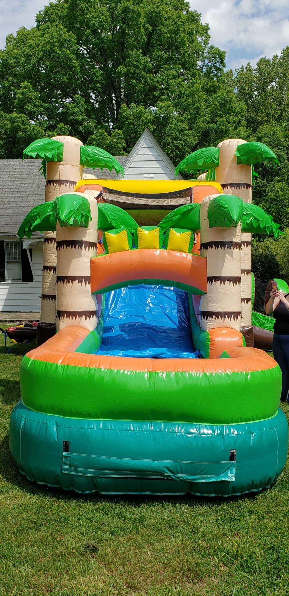 Mega Tropical Slide with Landing Pad - Bounce House Rentals in Danville ...