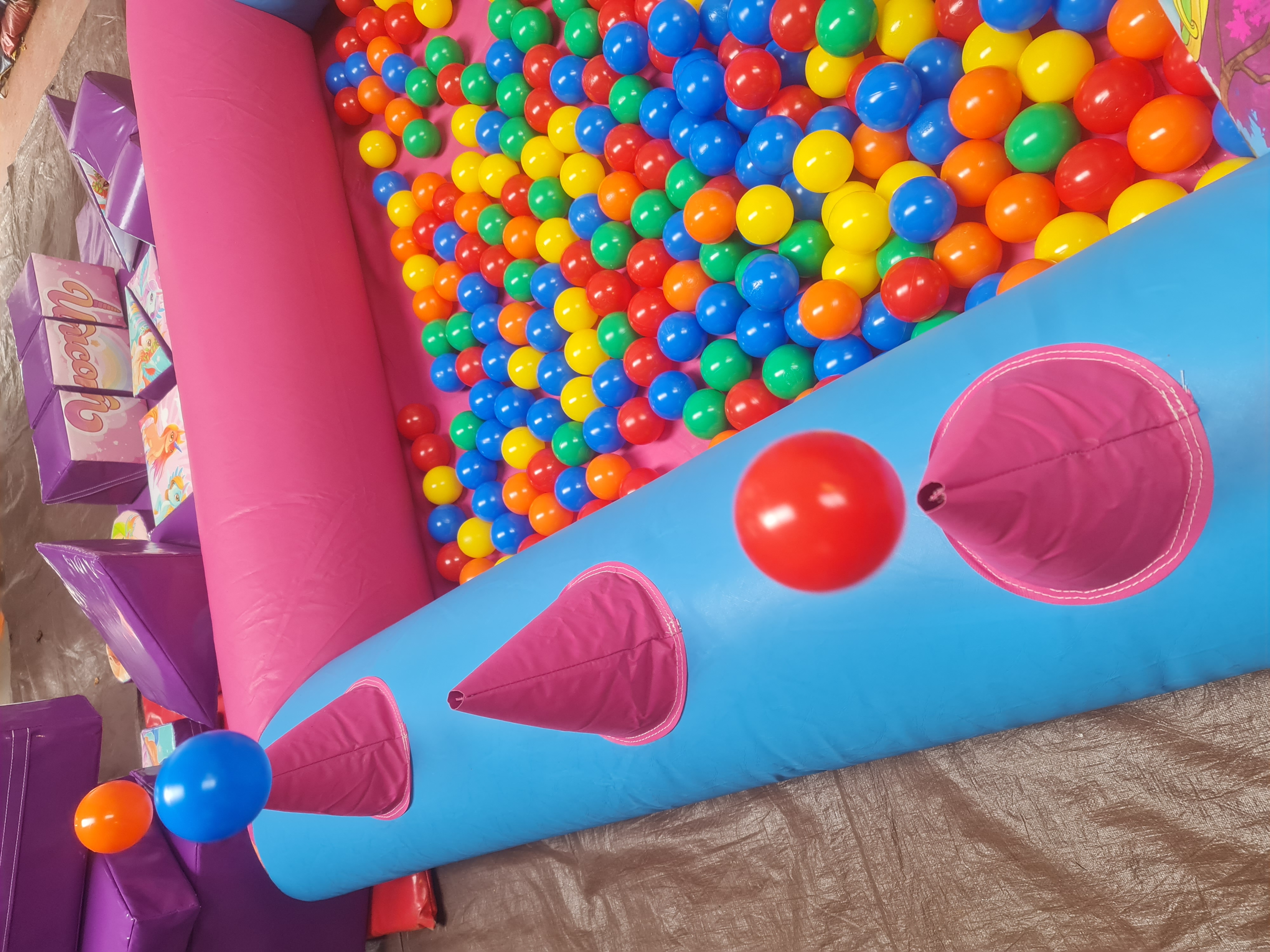 07 x 12 Unicorn Soft Play & Inflatable Ball Pool - Bouncy Castle Hire ...