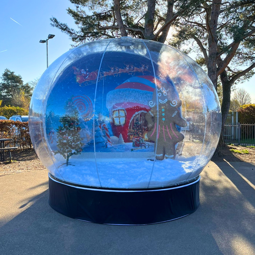 Christmas Hardstanding Snow Globe Hire - Inflatable, Bouncy Castle ...