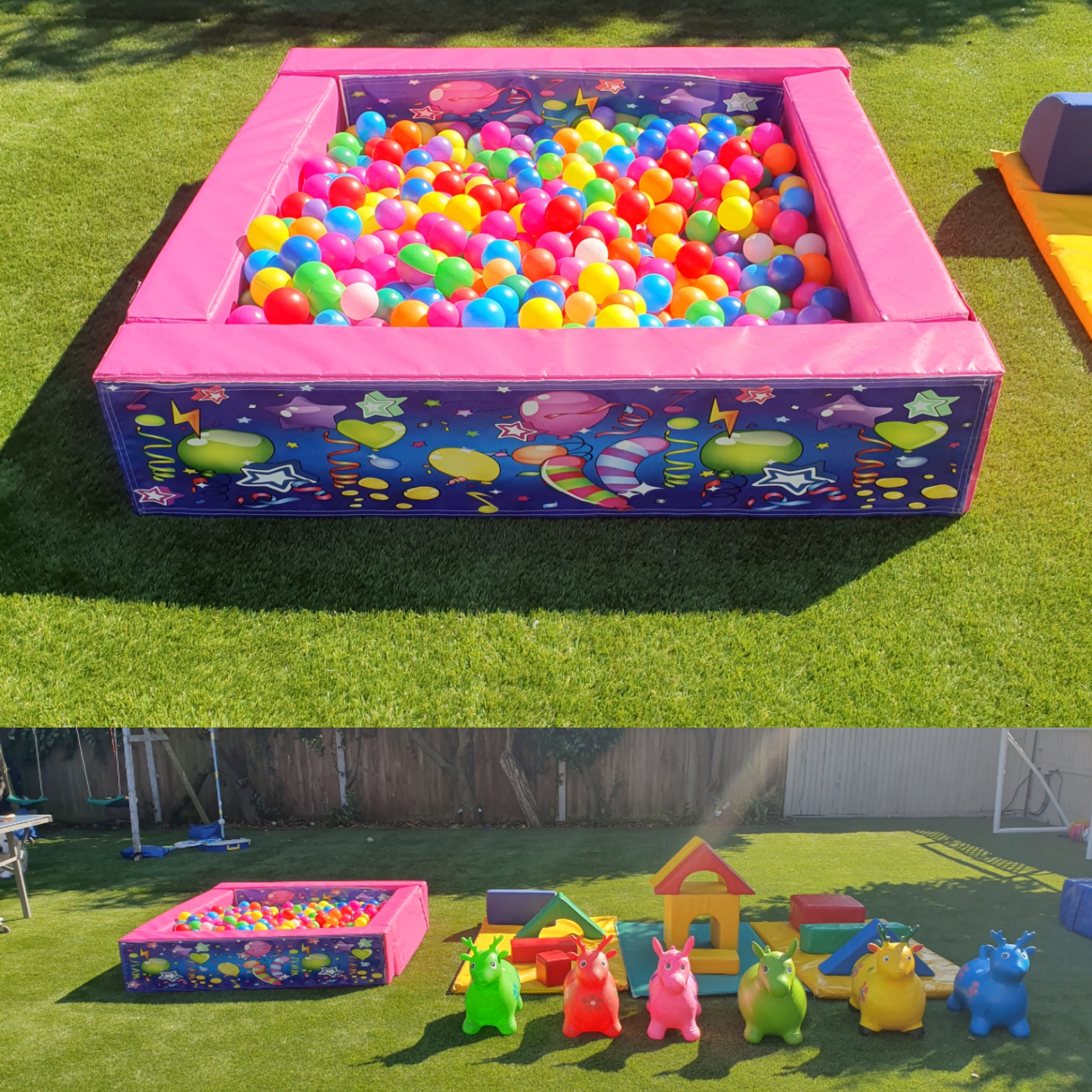 PINK BALL PIT & SOFT PLAY EQUIPMENT SET - Bouncy Castle Hire, Soft Play ...