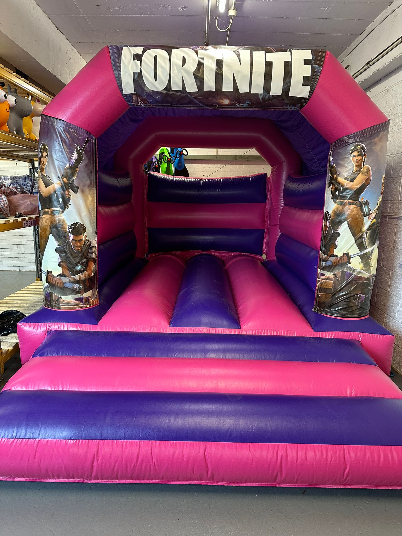 11ft x 15ft Pink Fortnite - Hire in northampton | elliotts castles