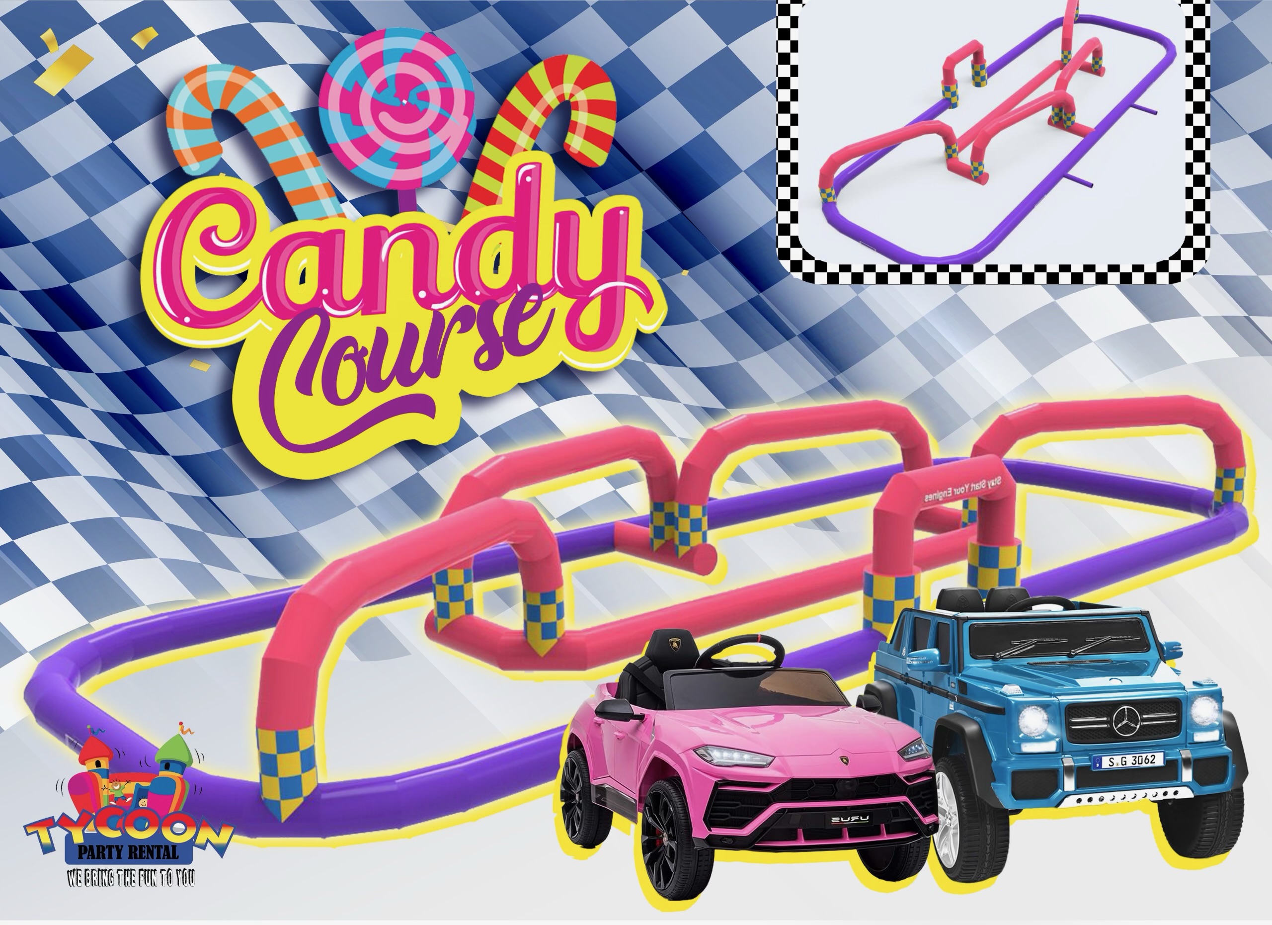 Candy Obstacle Course - Hire in florida | Tycoon Party Rental