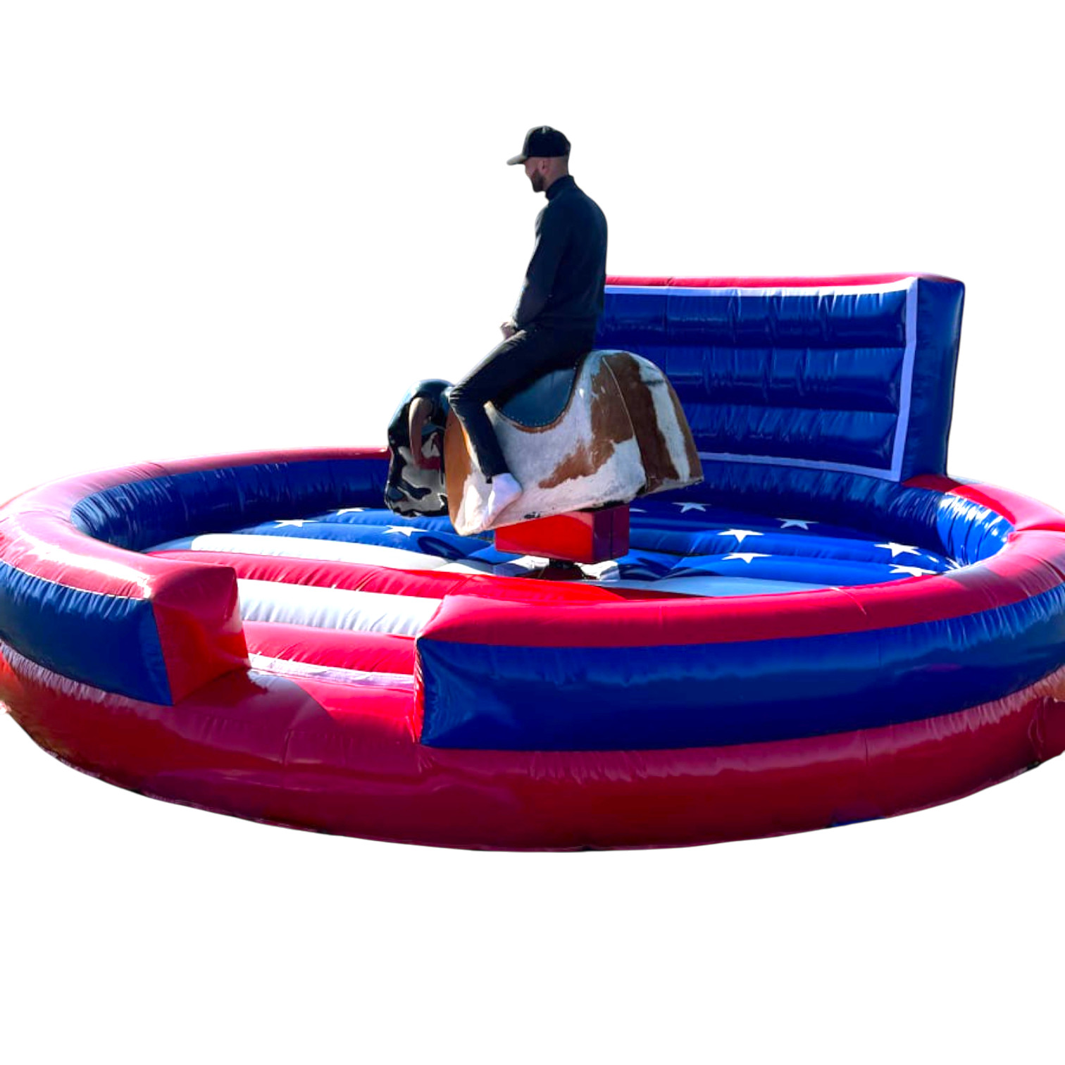 BBOL-113a - 15x15x2.5ft - Bull bed - (Red & Blue Stars & Stripes ...
