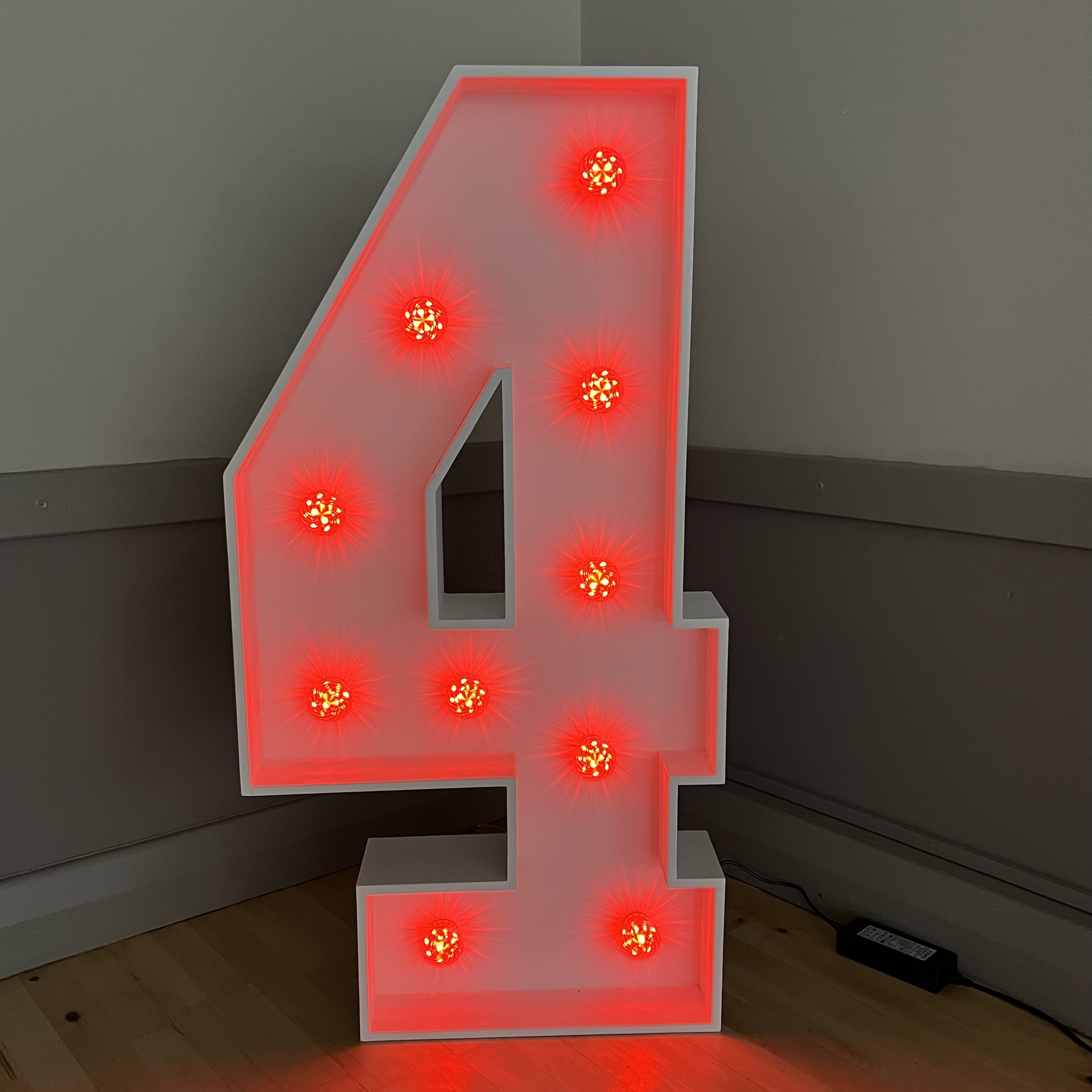 Light-Up LED Number 4 - Bouncy Castle Hire in Crowborough, Tunbridge ...