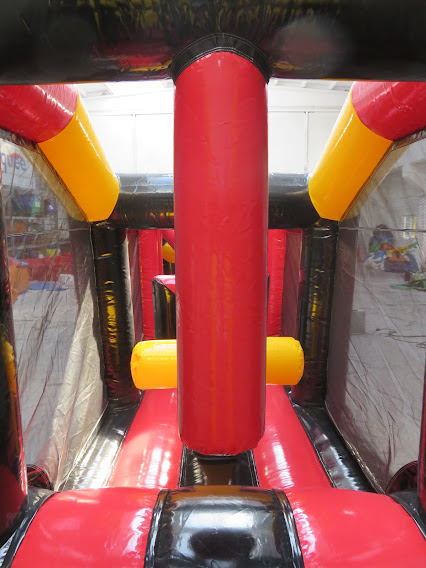 Assault Course Inflatable Burning Flames theme 60ft x 10ft - Bouncy ...