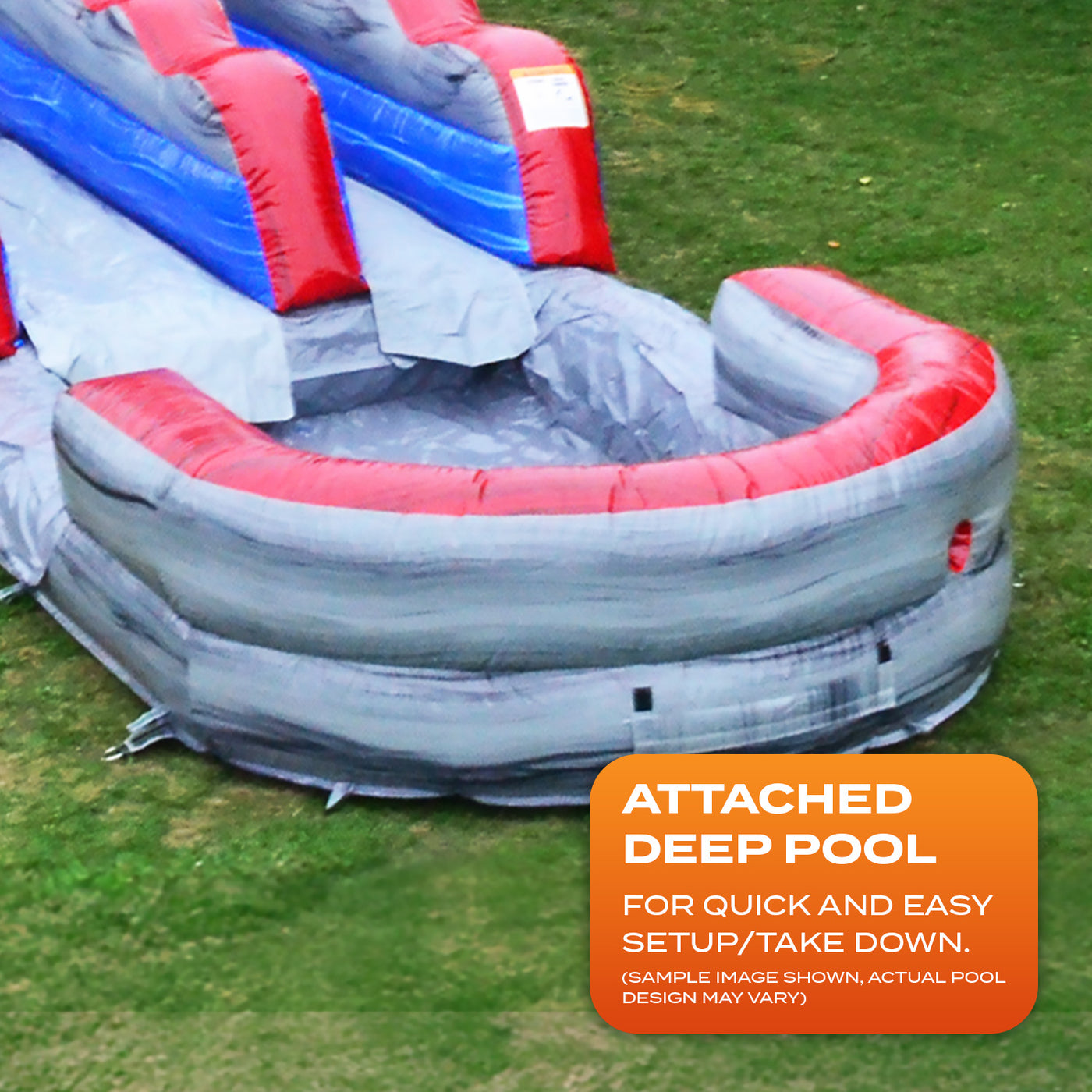 20ft Titanium Water Slide W/ XL Pool - Bounce House & Water Slide ...