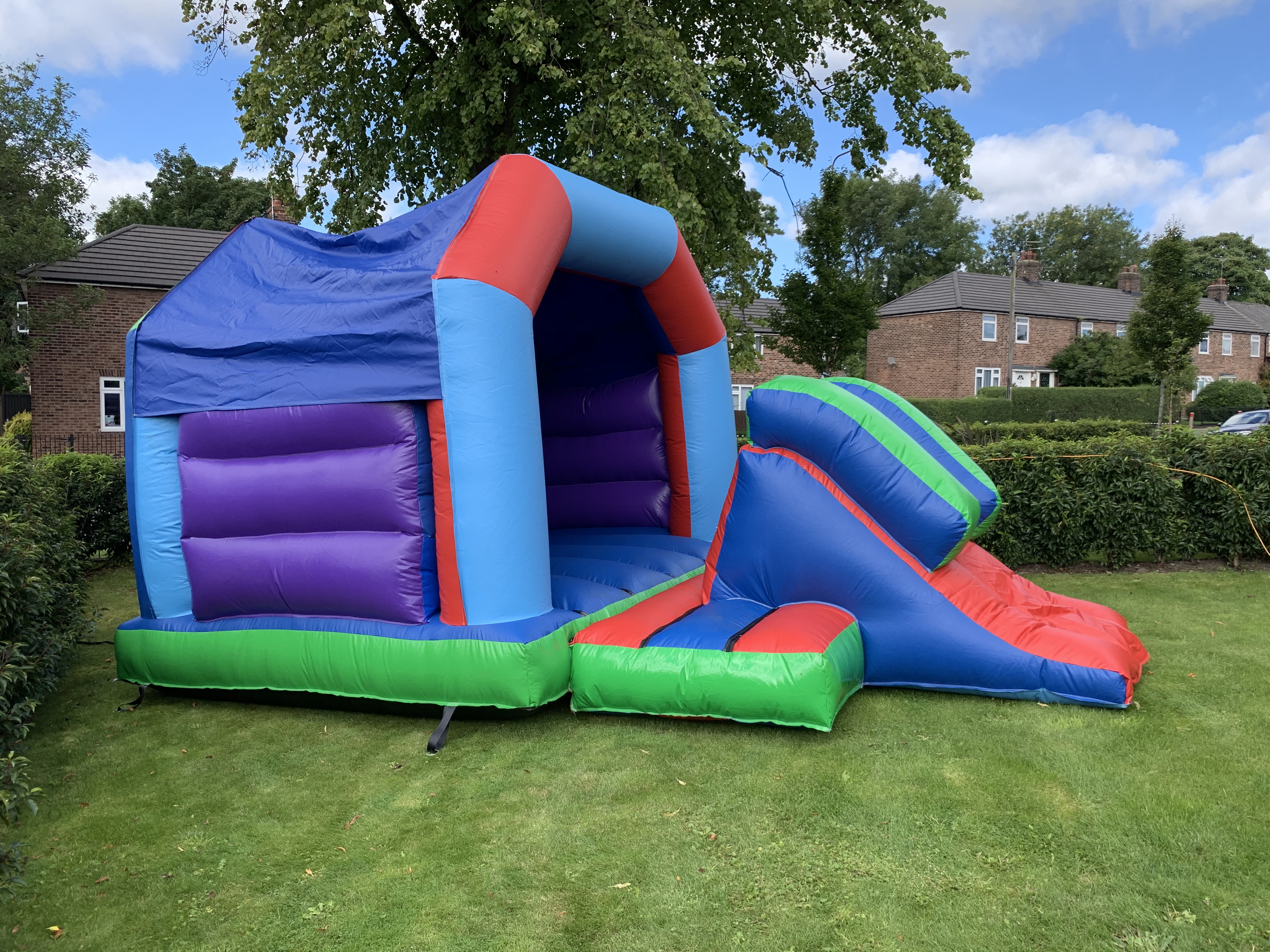 Multicoloured Bouncy Castle & Slide Hire | Liverpool & Merseyside