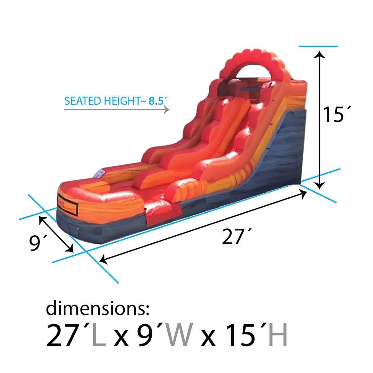 15' Fire Slide - Bounce House Rentals in New Jersey | Infla Bounce ...