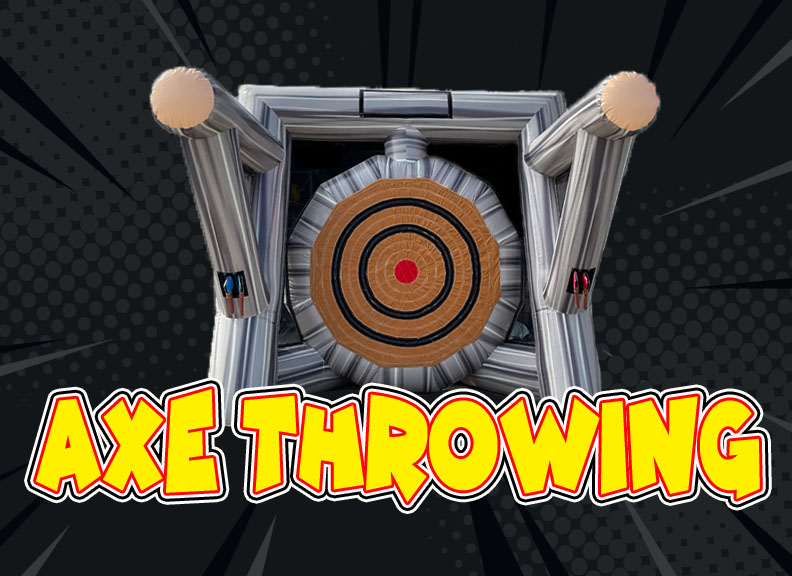 Inflatable Axe Throwing Interactive Game Rental Sacramento