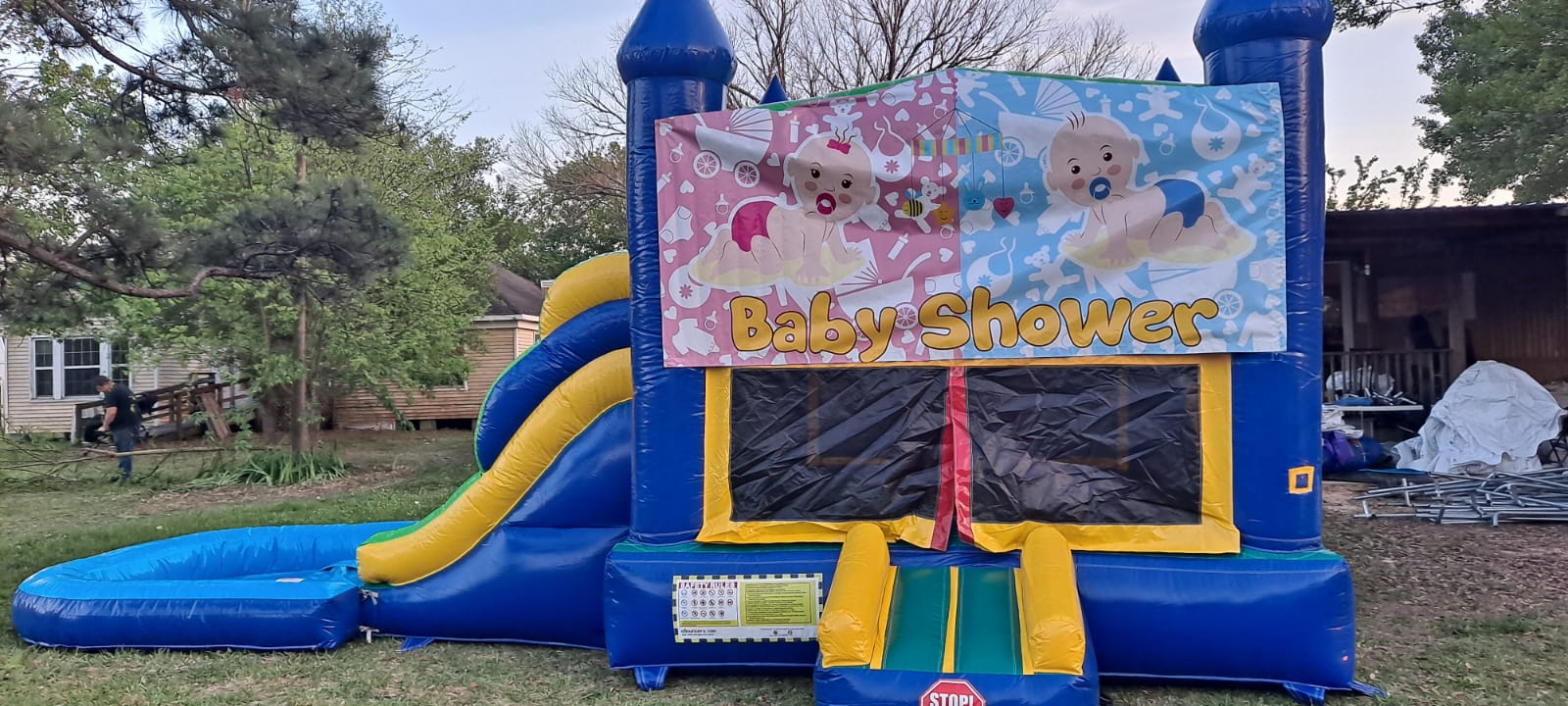 Baby Shower theme Banner for Moonwalks - Inflatable,Tent & Bounce House ...