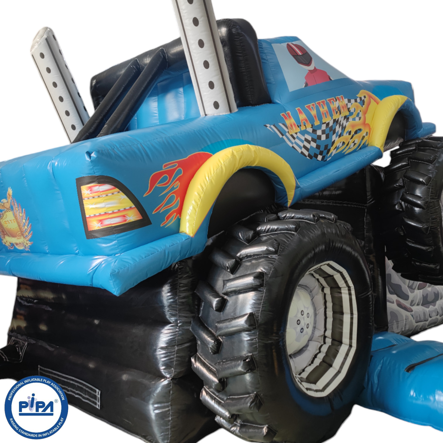 BBOL-018 - 25x13x12.2ft - Mayhem Monster Truck - (Light Blue & Black ...