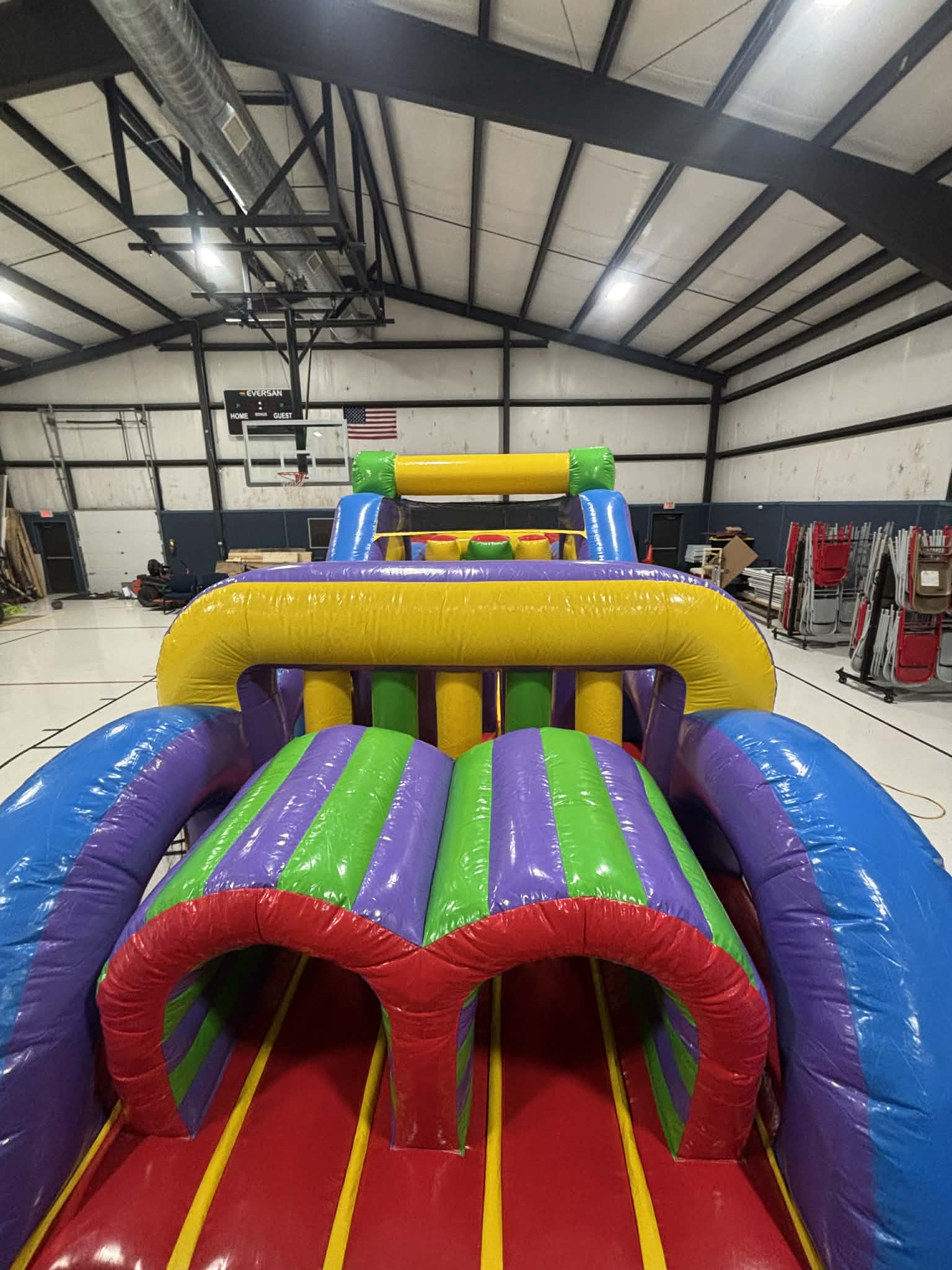 80-foot Retro Rock-Climbing Obstacle Course - Inflatable and Amusement ...