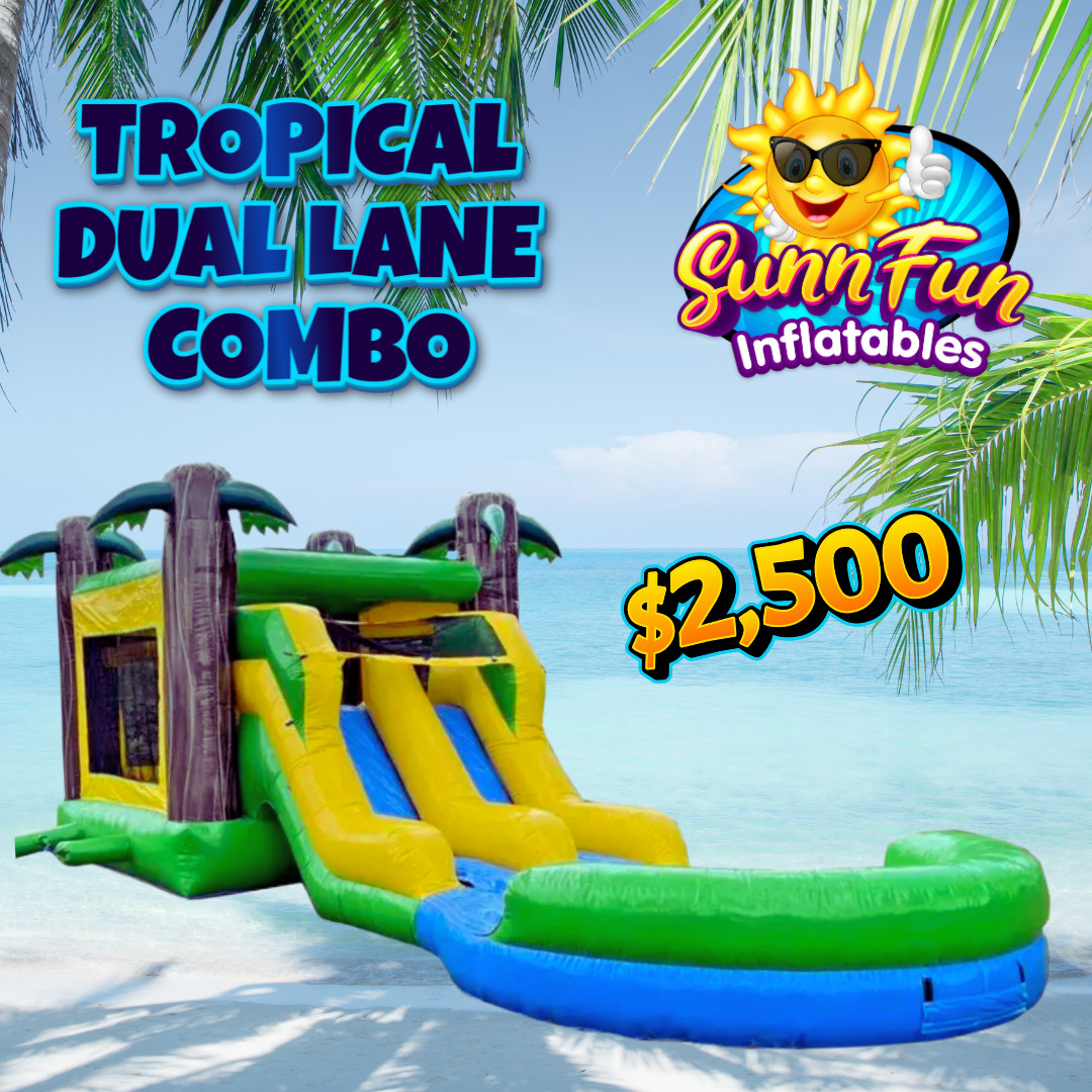 Tropical Dual Lane Combo (CC-T) - Inflatables Sales in USA | SunnFun ...