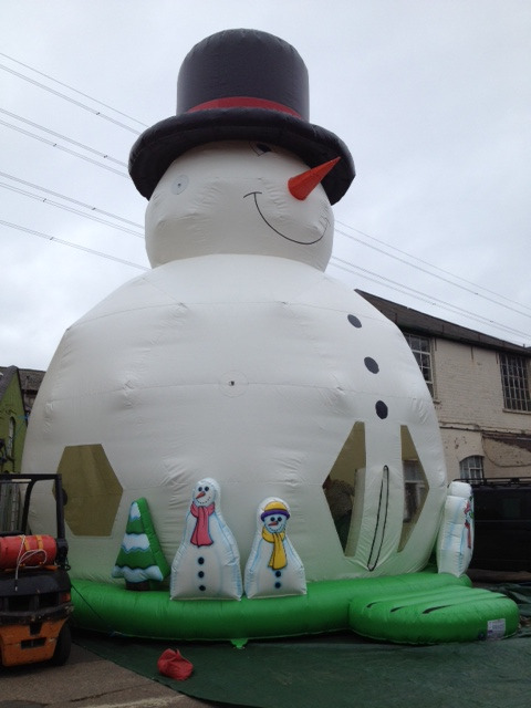 Huge Inflatable Bouncy Snow Man - Bouncy Castle Hire in Cumbria ...