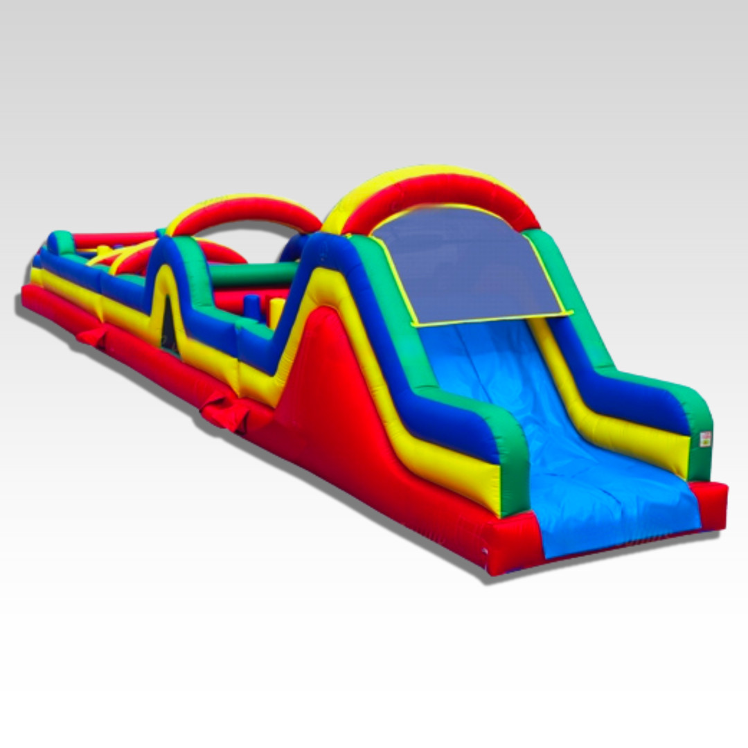 60FT Obstacle Course (Wet or Dry Unit) - Inflatable Bounce House ...