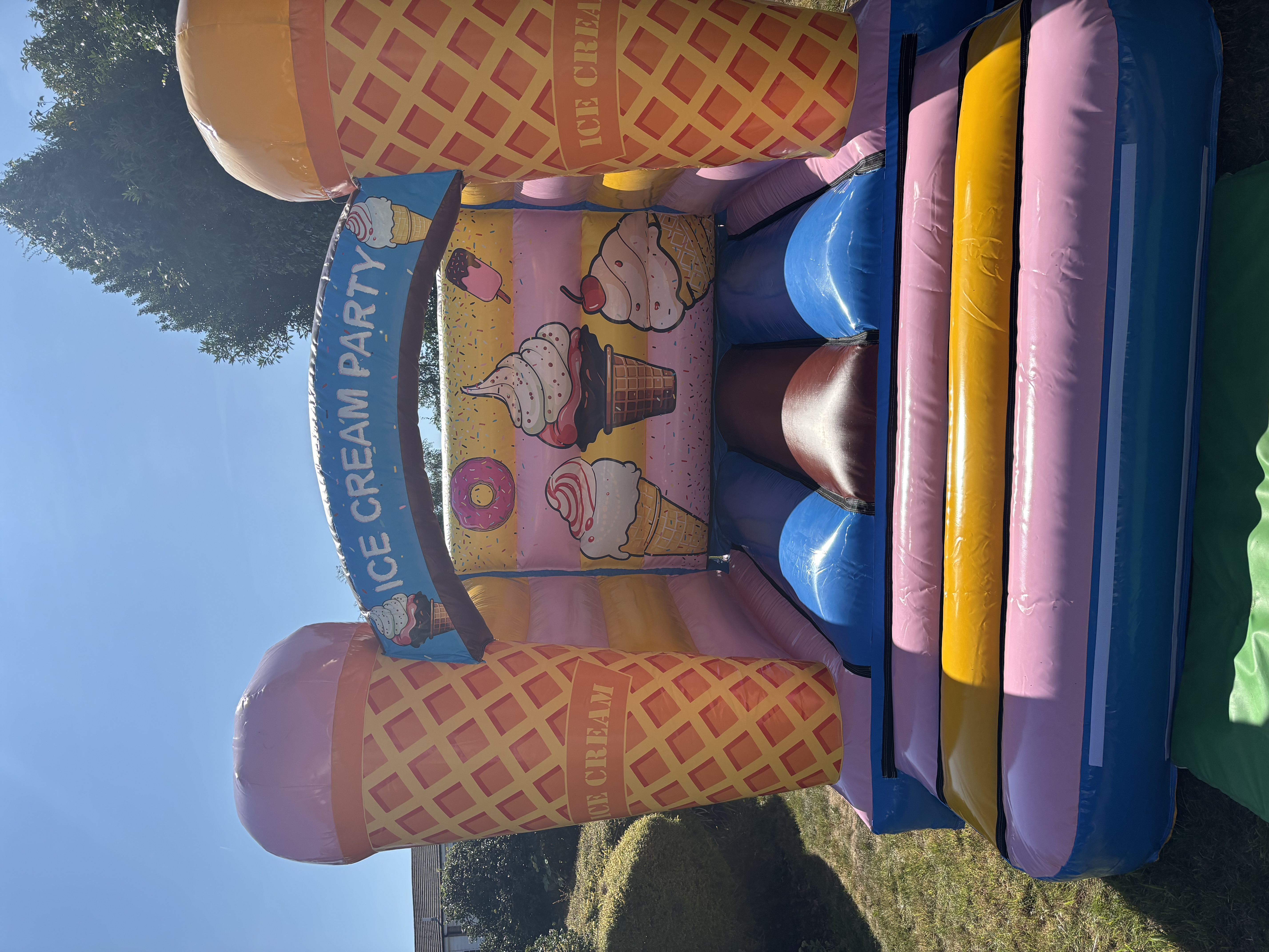 10ft x 12ft 3d Ice-cream castle - Best bouncy castle hire in Surrey