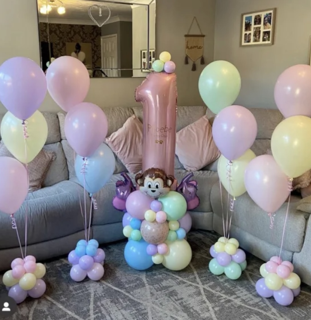 Balloon Number Displays - Hire, Balloon Displays, Bouncy Castle, Soft ...