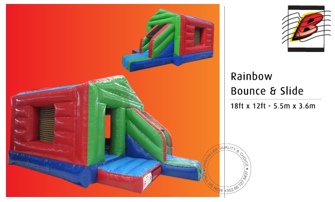 Rainbow Bounce + Slide Bouncy Castle - Bouncy Castles Hire in Dublin ...