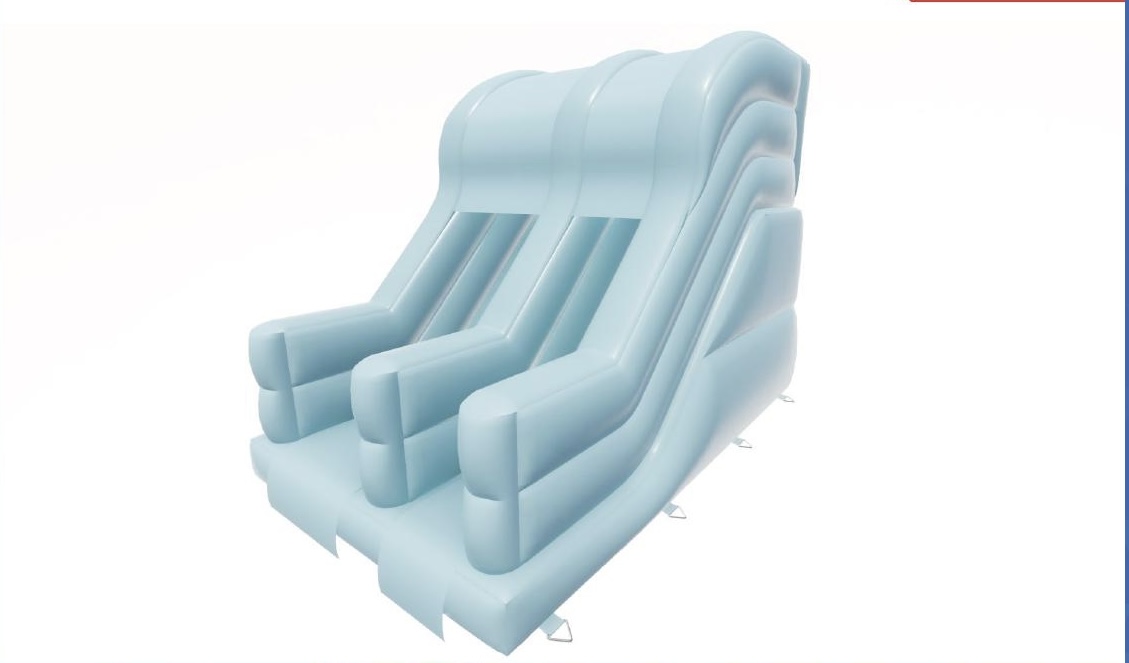 Pastel Blue Inflatable Slide Hire Maidstone | Rochester | Kent