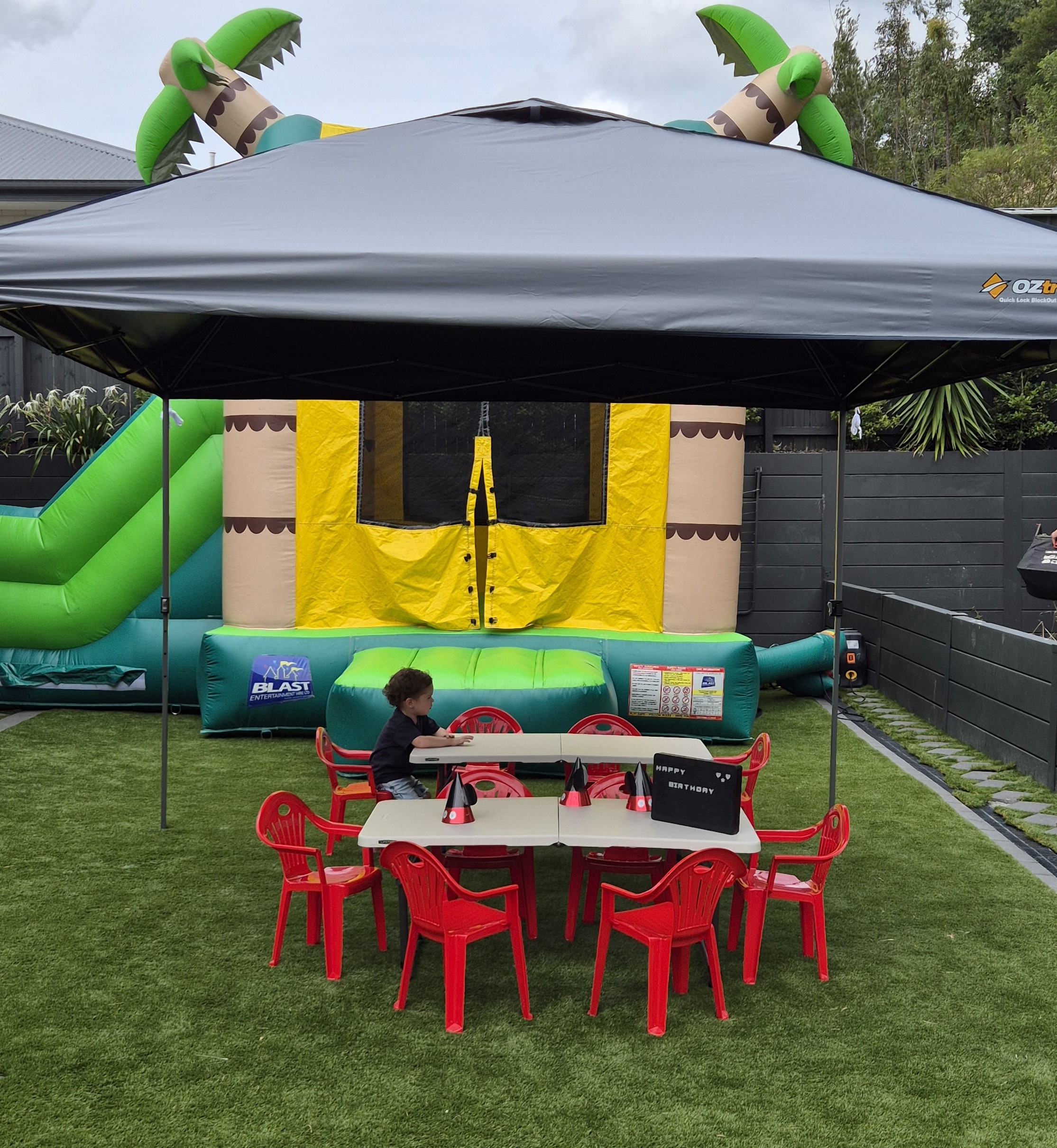 2 Kids Tables, 12 Kids Chairs and 3m x 3m Gazebo - Jumping Castle Hire ...
