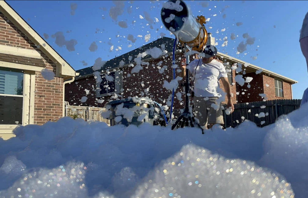 Foam Cannon - Hire in Texas | Play and Party Inflatables