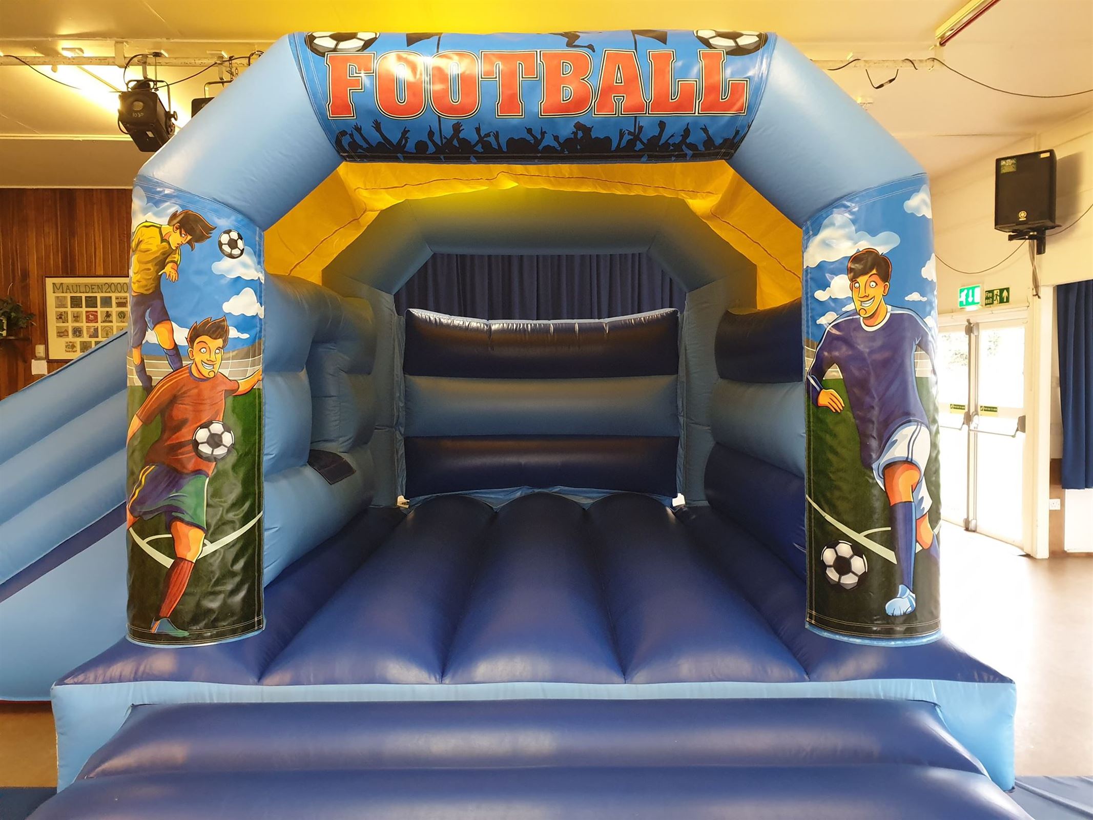 Football Bouncy Castle with Side Slide Hire | Luton | Bedford | Milton