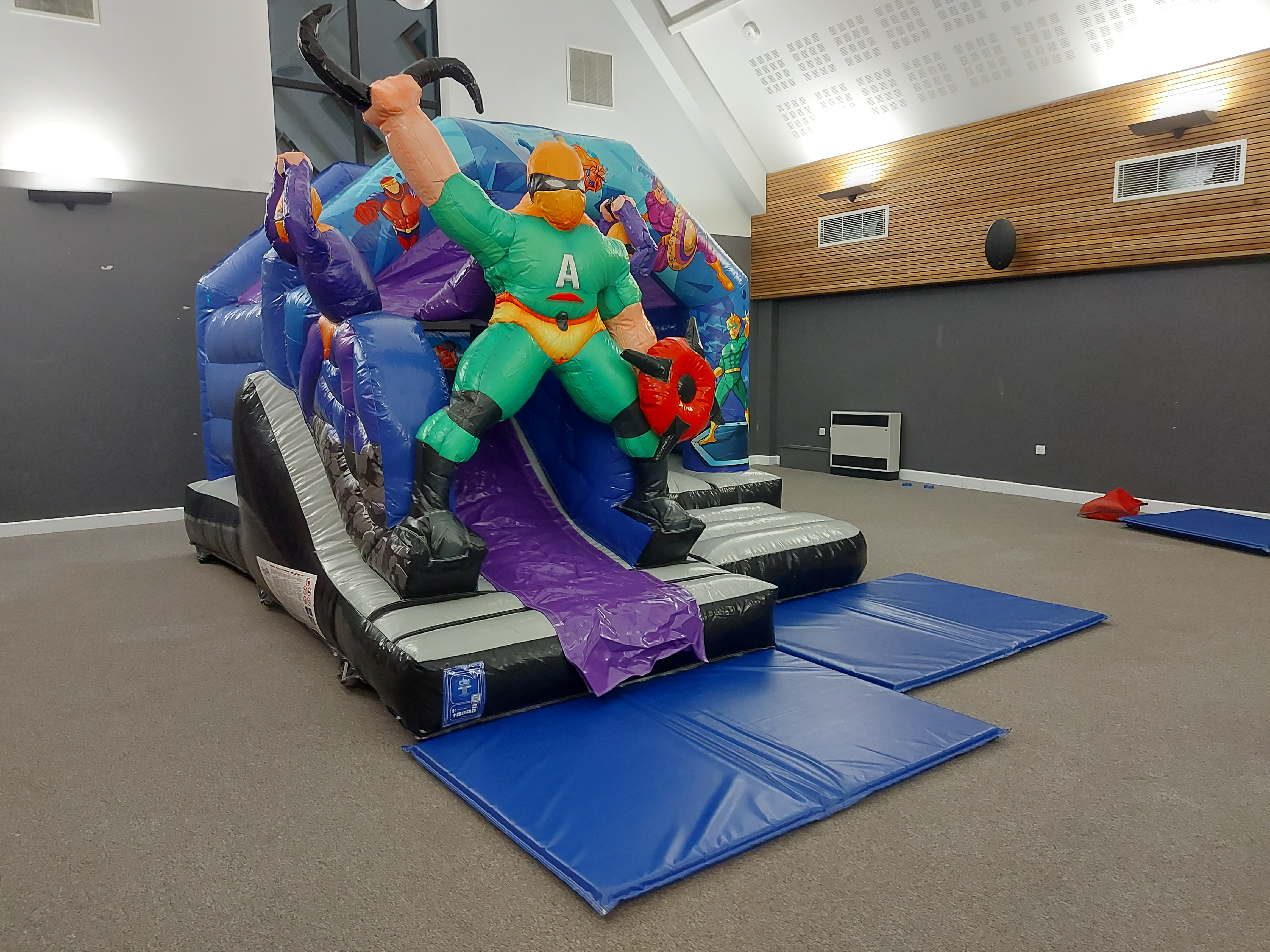 3D Superhero Bouncy Castle Hire | Safe, Fun Party Inflatable