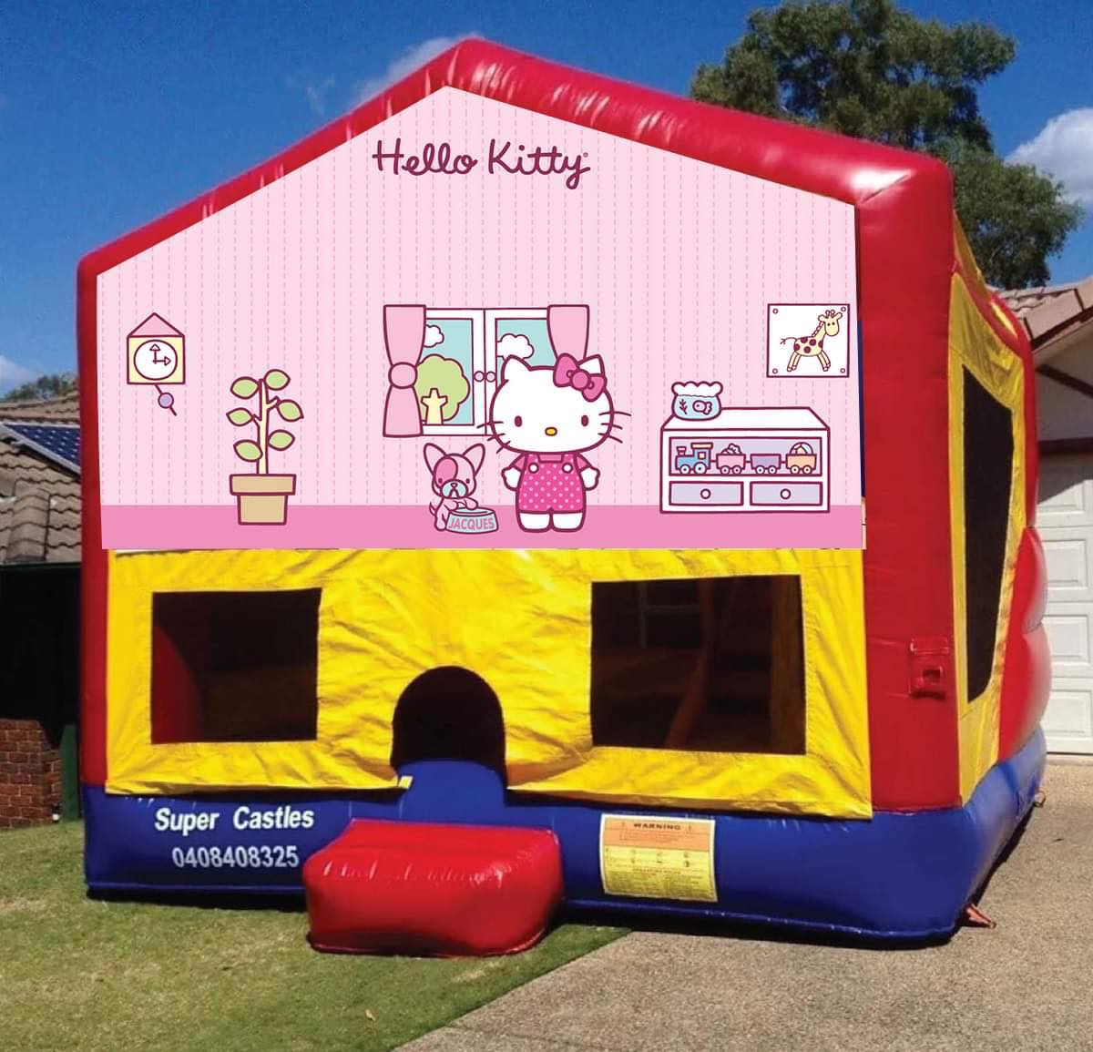Hello Kitty Medium Banner Castle - Jumping Castle Hire Brisbane ...