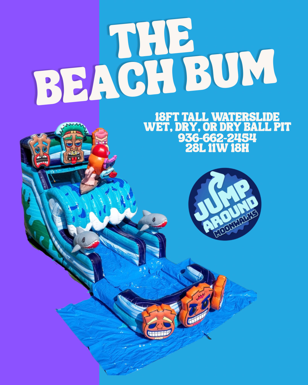 INFLATABLES - (E) The Beach Bum - Voted Best Party Rentals | Huntsville ...