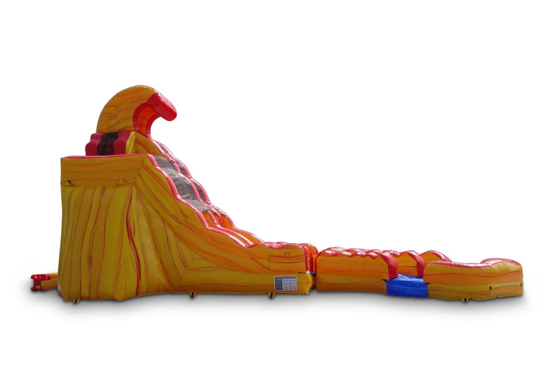 20-Foot Curved Inflatable Dual Water Slide Rental | Wet & Dry Fun